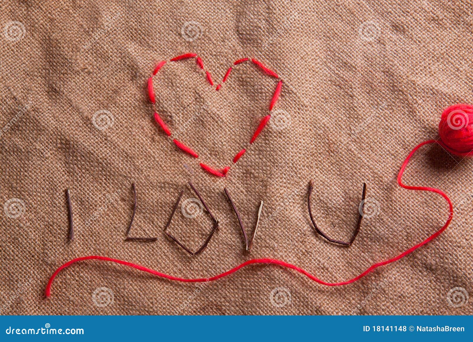 Heart from thread stock photo. Image of needlecraft, color - 18141148