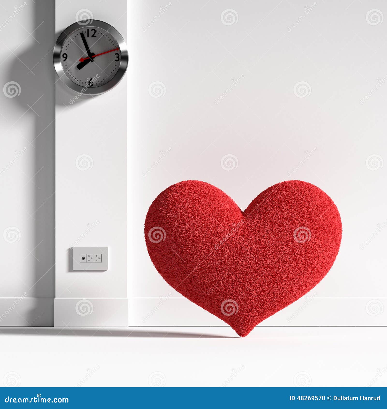 Heart and time. stock illustration. Illustration of time - 48269570