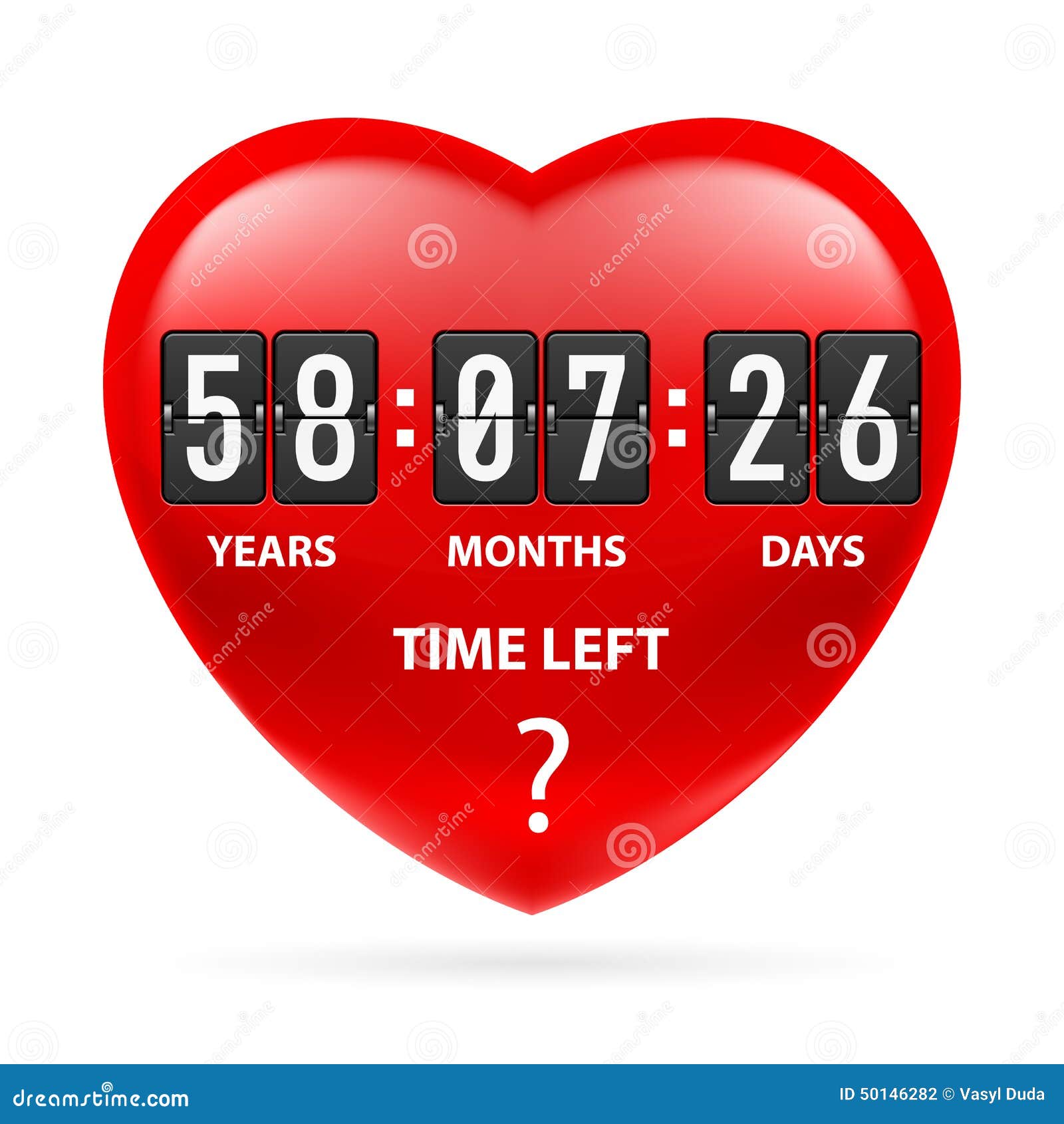 Heart time stock vector. Illustration of month, love - 50146282