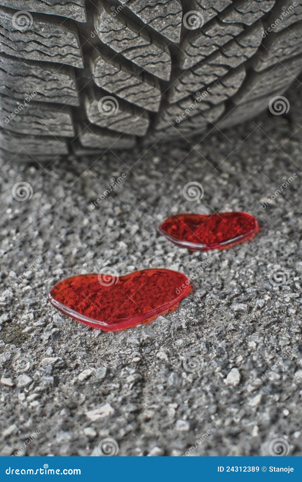 Heart and tire stock image. Image of motor, drive, asphalt - 24312389