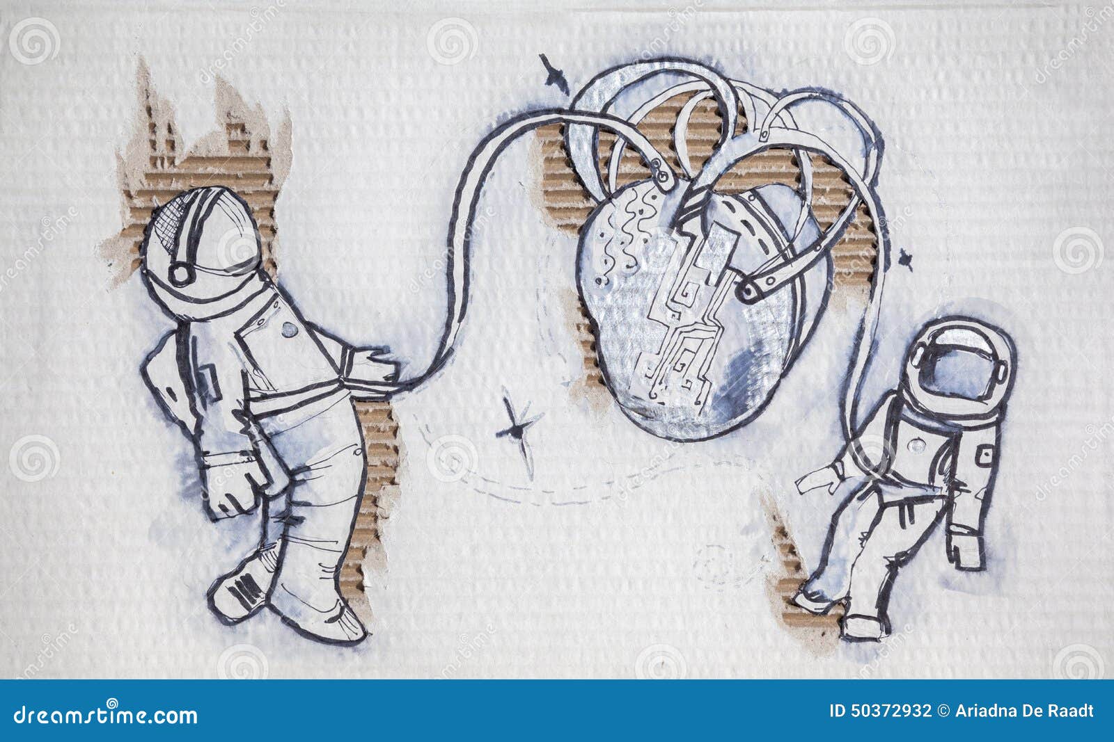 Heart to connect people stock illustration. Illustration of hobby ...