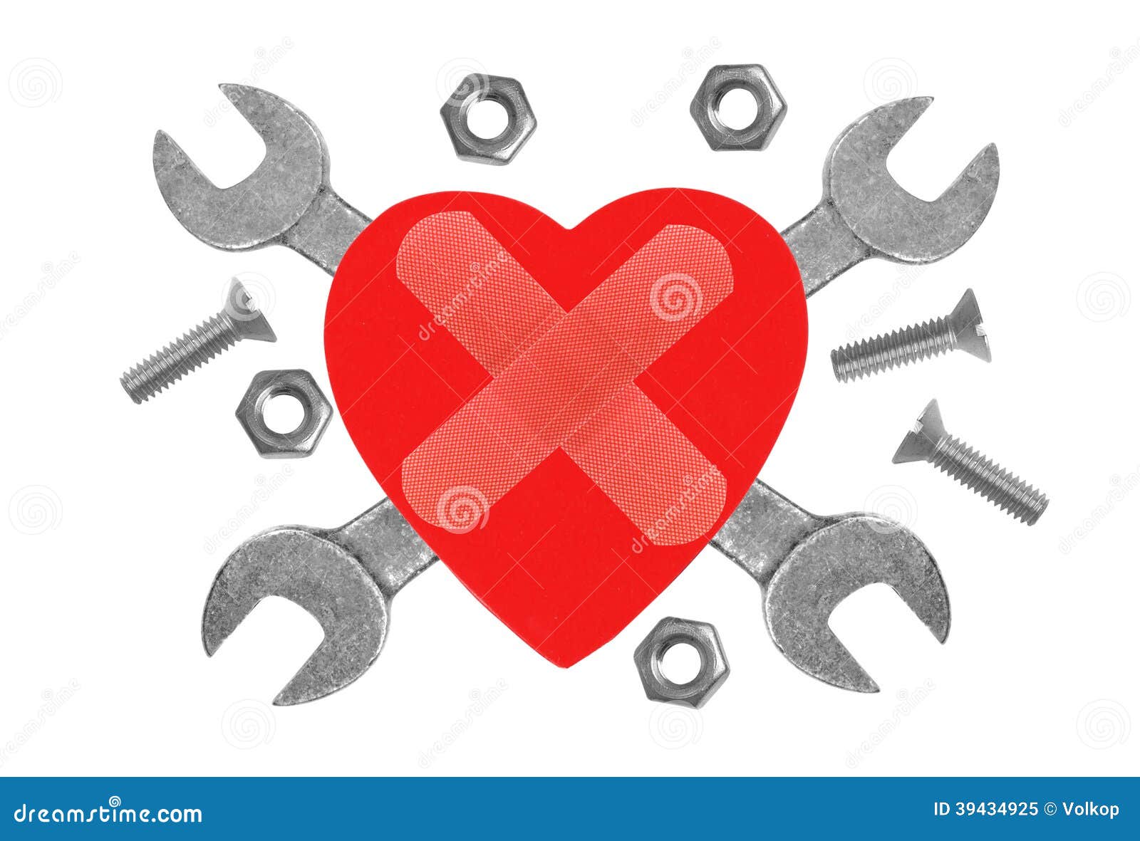 Heart and Tools. Concept: Renovation of Heart Stock Image - Image of ...