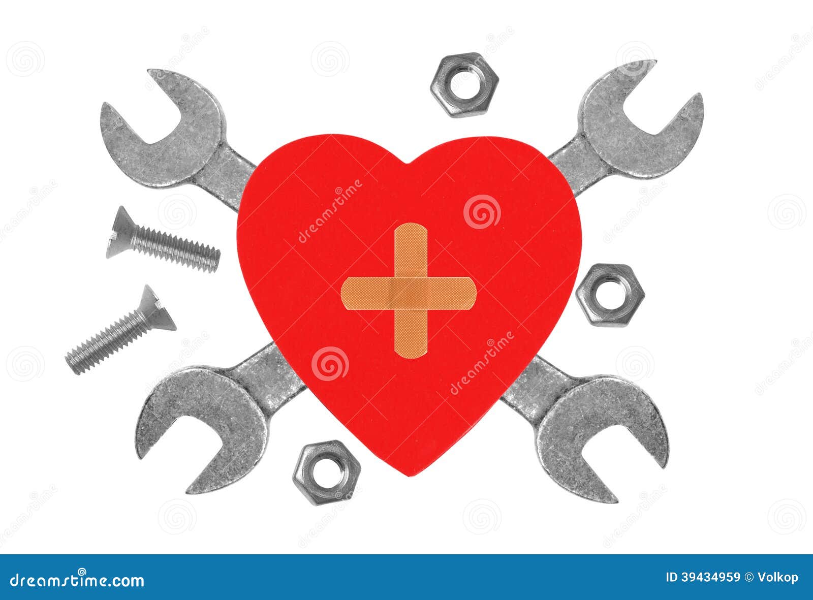 Heart and Tools. Concept: Renovation of Heart Stock Image - Image of ...