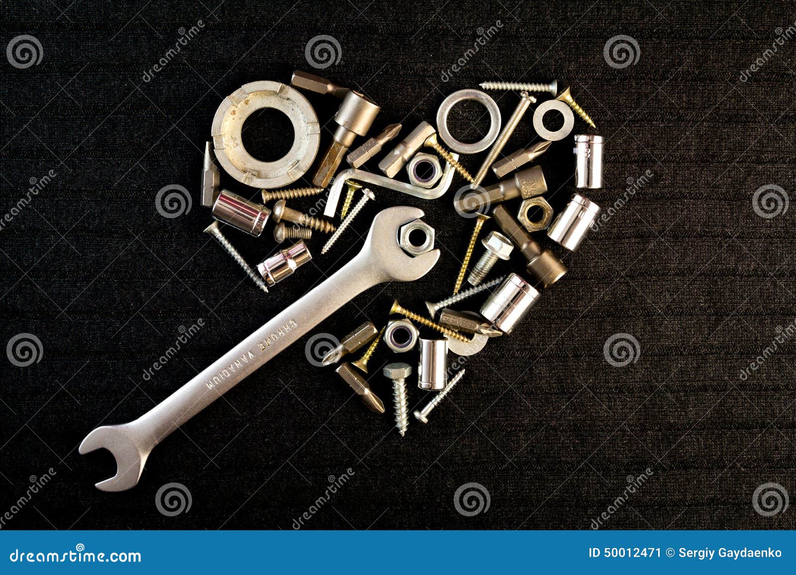 Heart of the Tools and Nuts Stock Image - Image of corrosion, fastener ...
