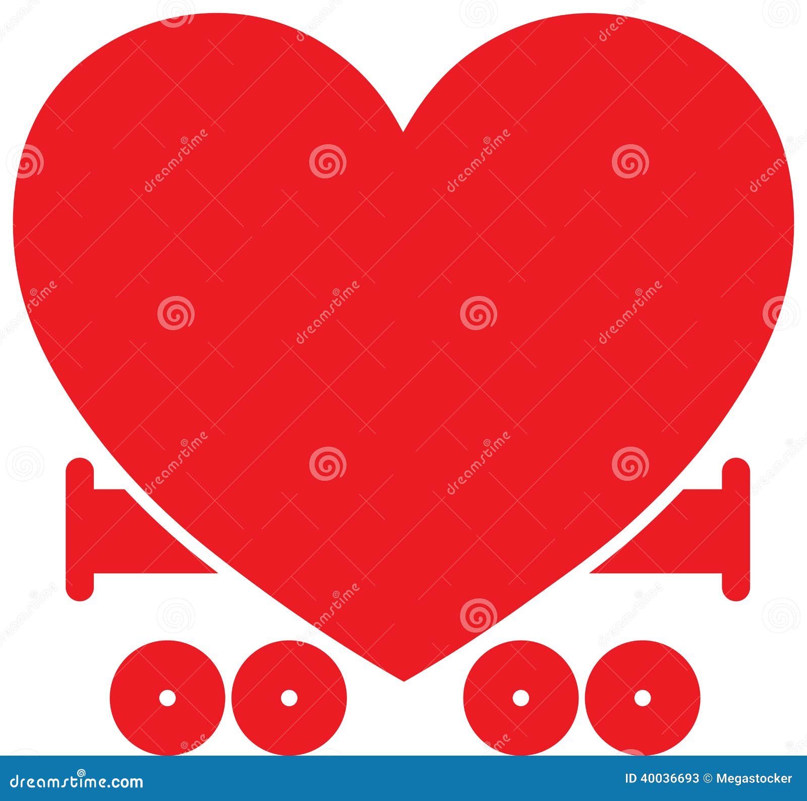 Heart Train Vector Illustration Stock Vector - Illustration of horizon ...