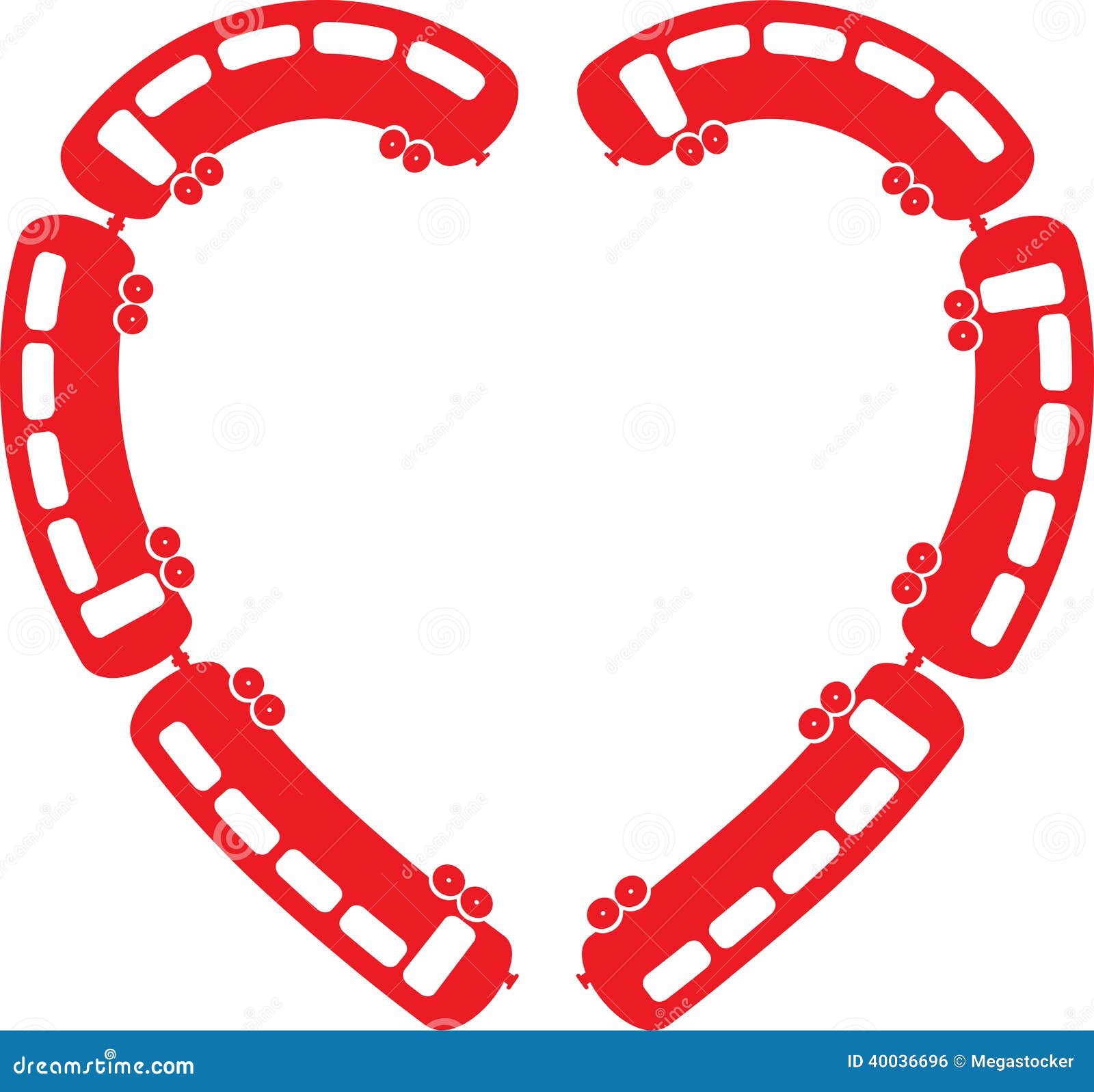 Heart Train Vector Illustration Stock Vector - Illustration of back ...