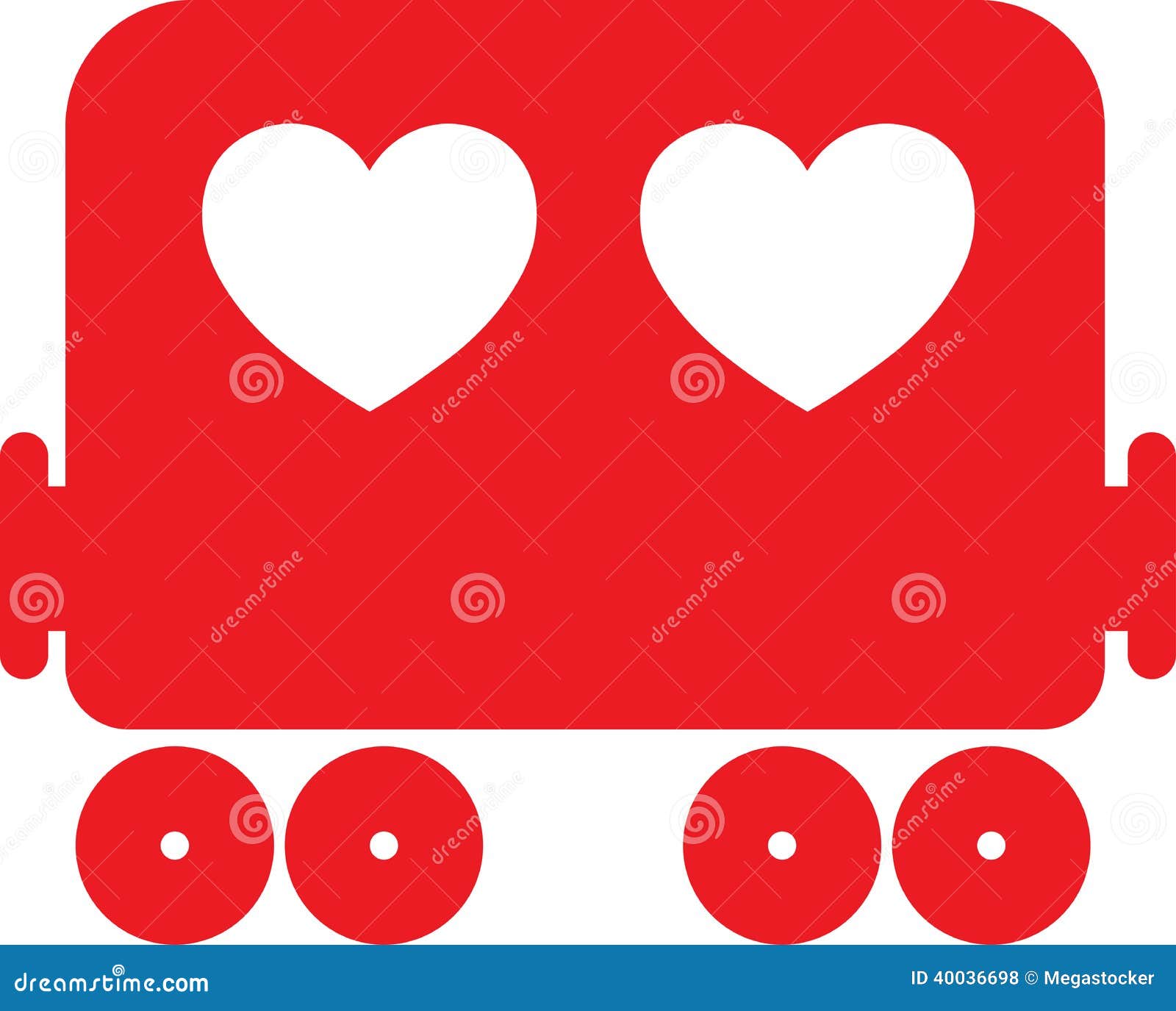 Heart Train Vector Illustration Stock Vector - Illustration of design ...