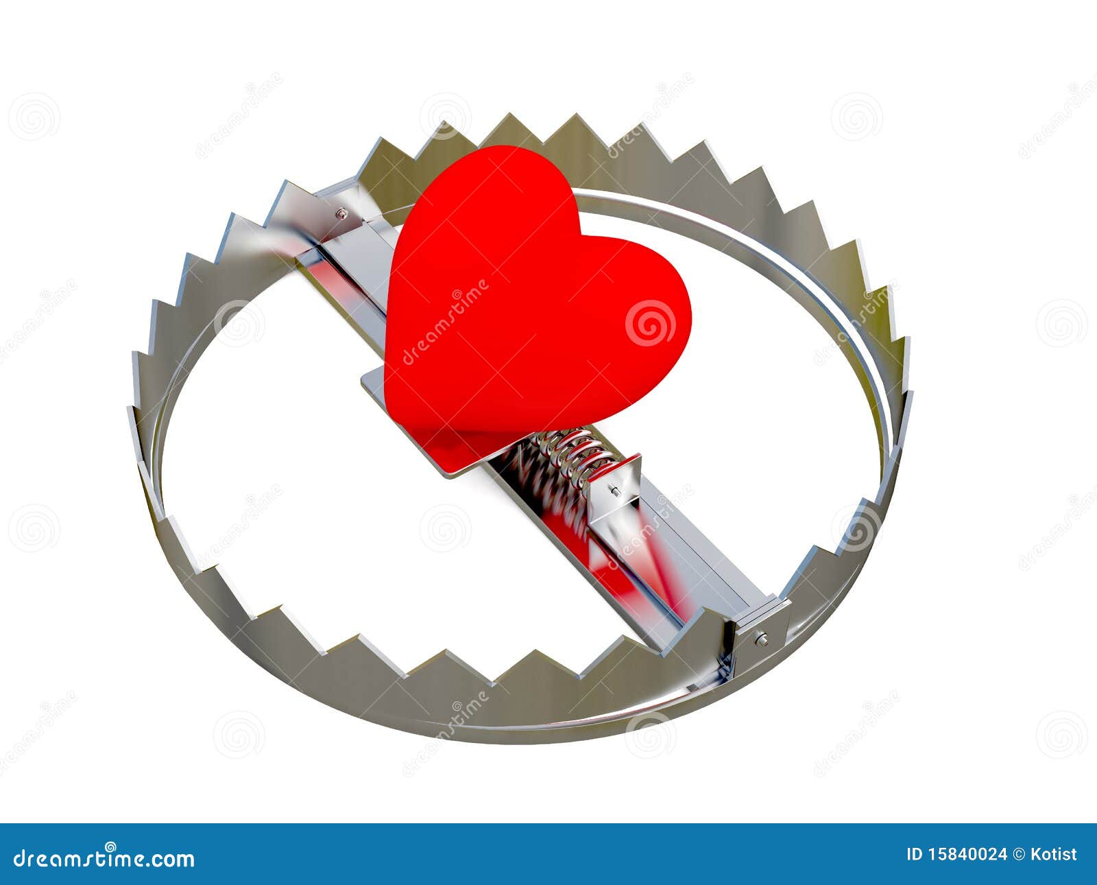 Heart trap stock illustration. Illustration of conceptual - 15840024