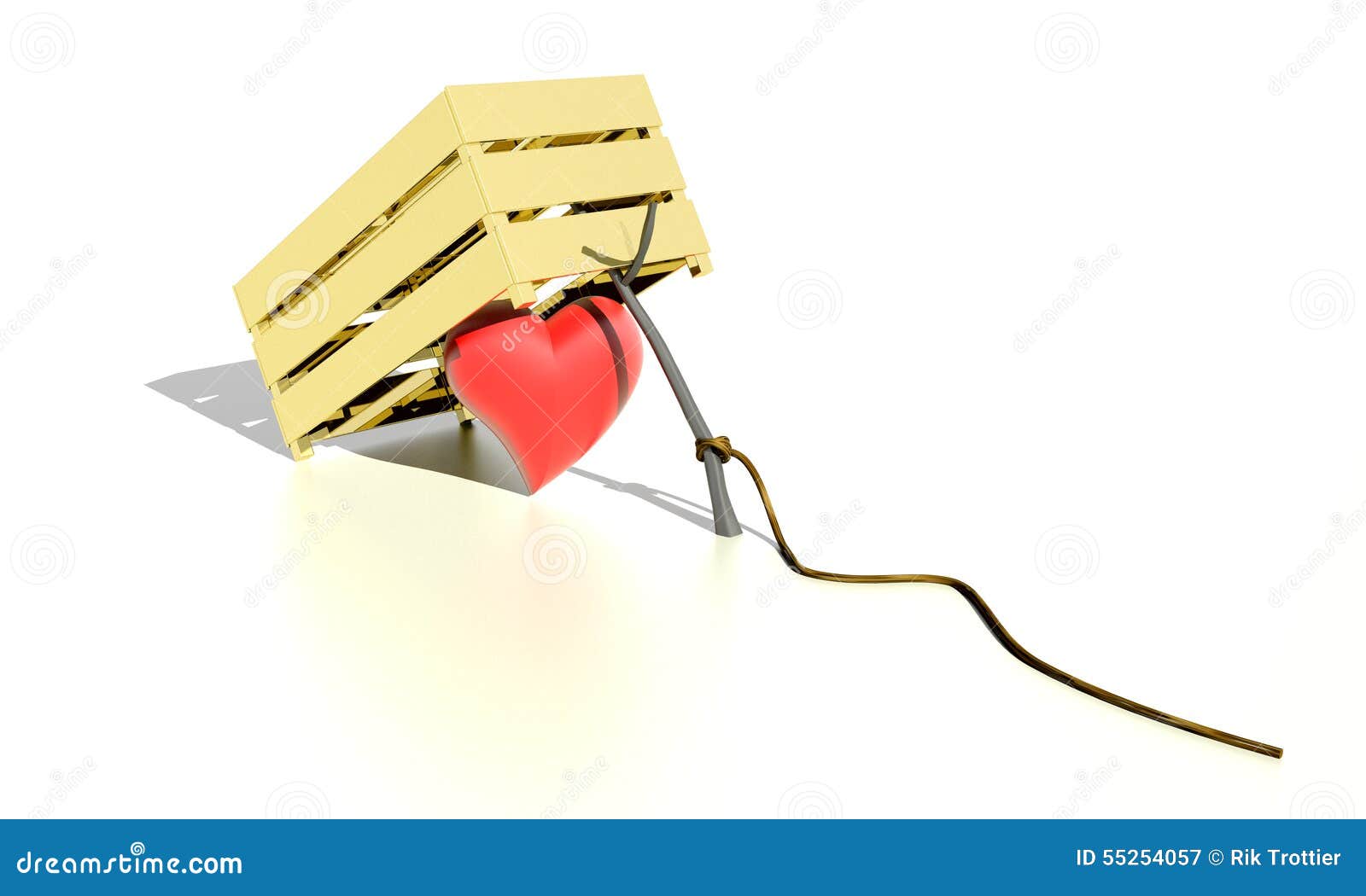 Heart in a trap stock illustration. Illustration of white - 55254057