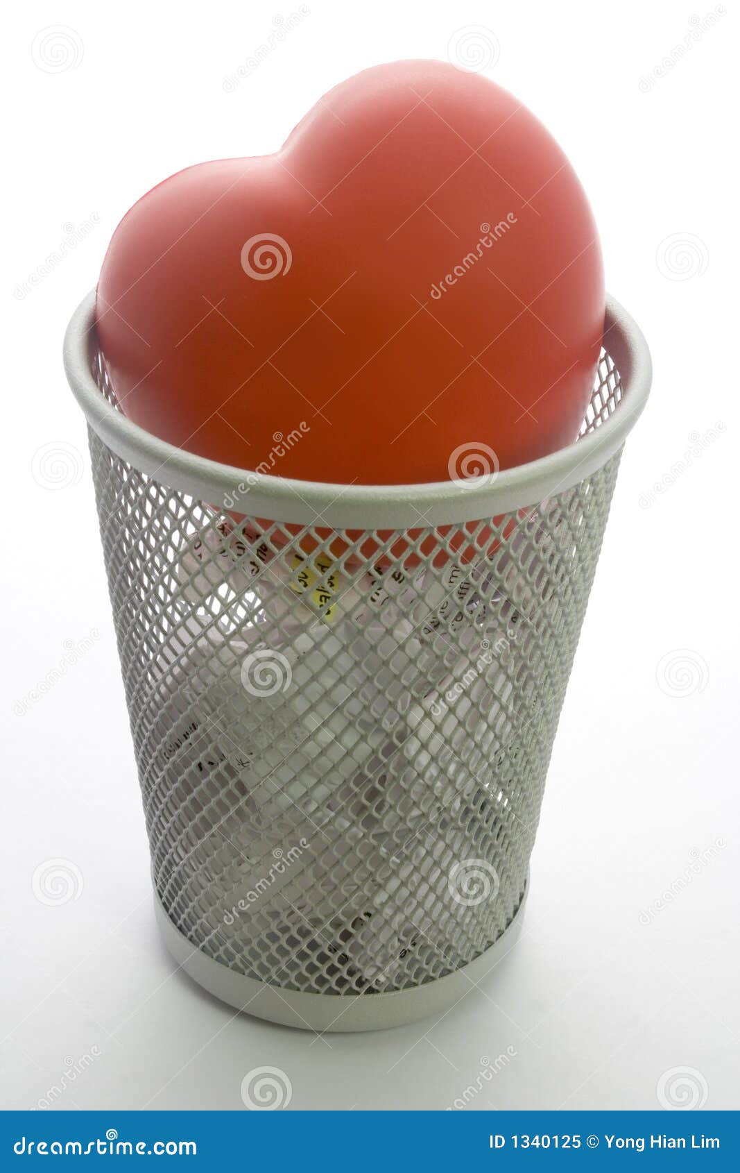 Heart in trash bin stock image. Image of brokenhearted - 1340125