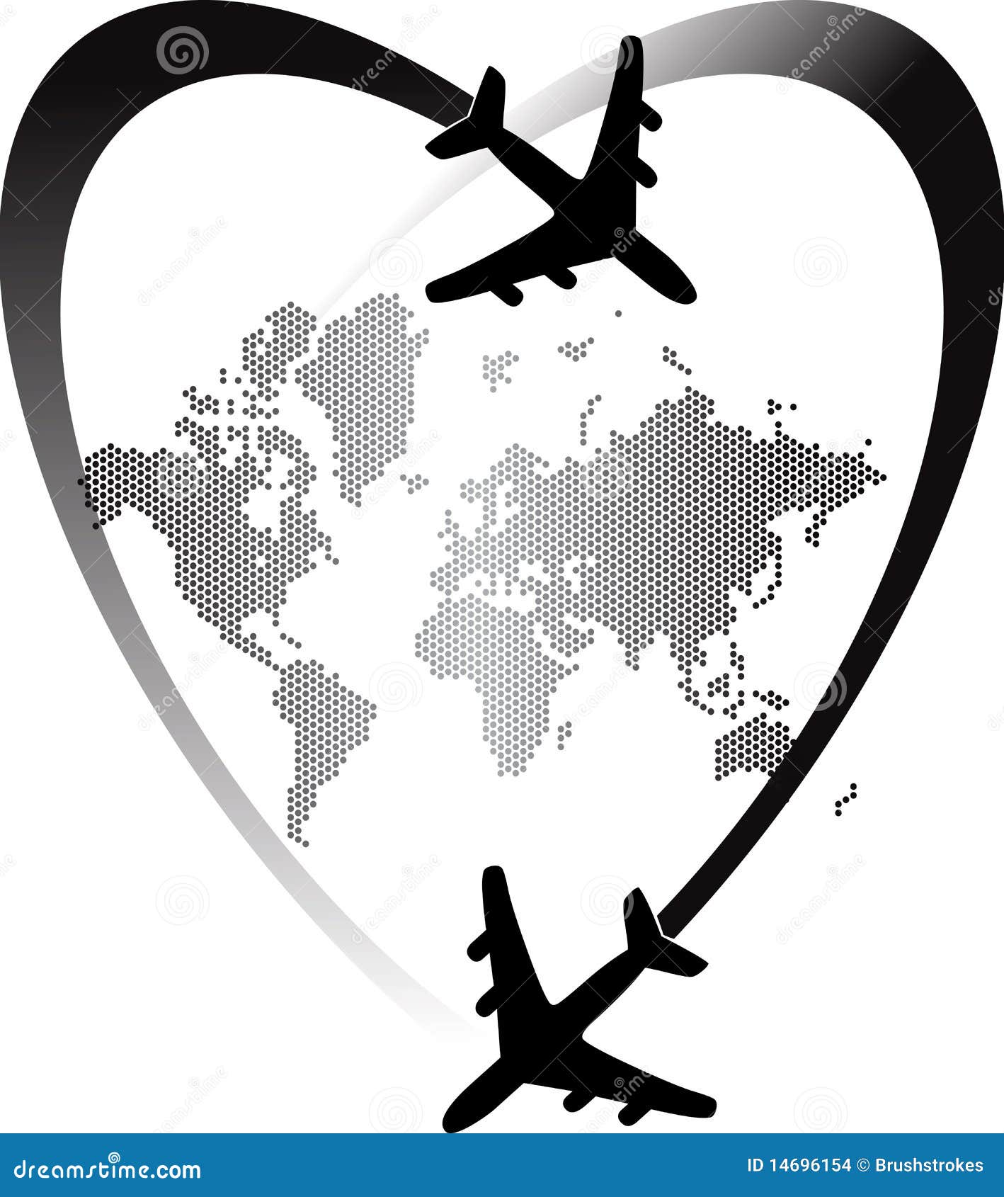 Heart travel world stock illustration. Illustration of affection - 14696154