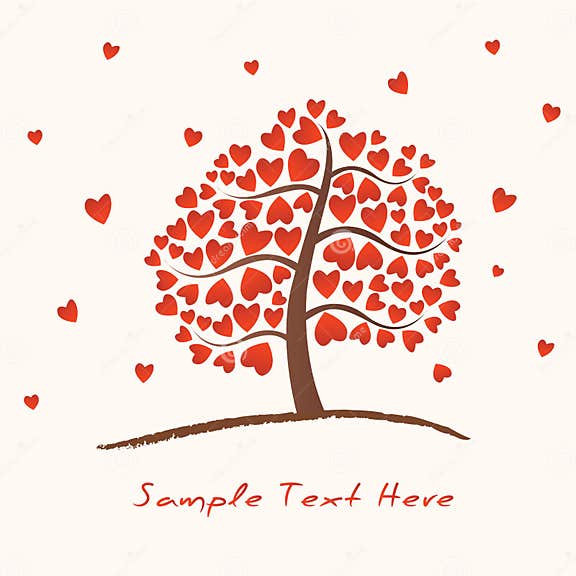 Heart Tree stock vector. Illustration of shrub, grow - 17865390