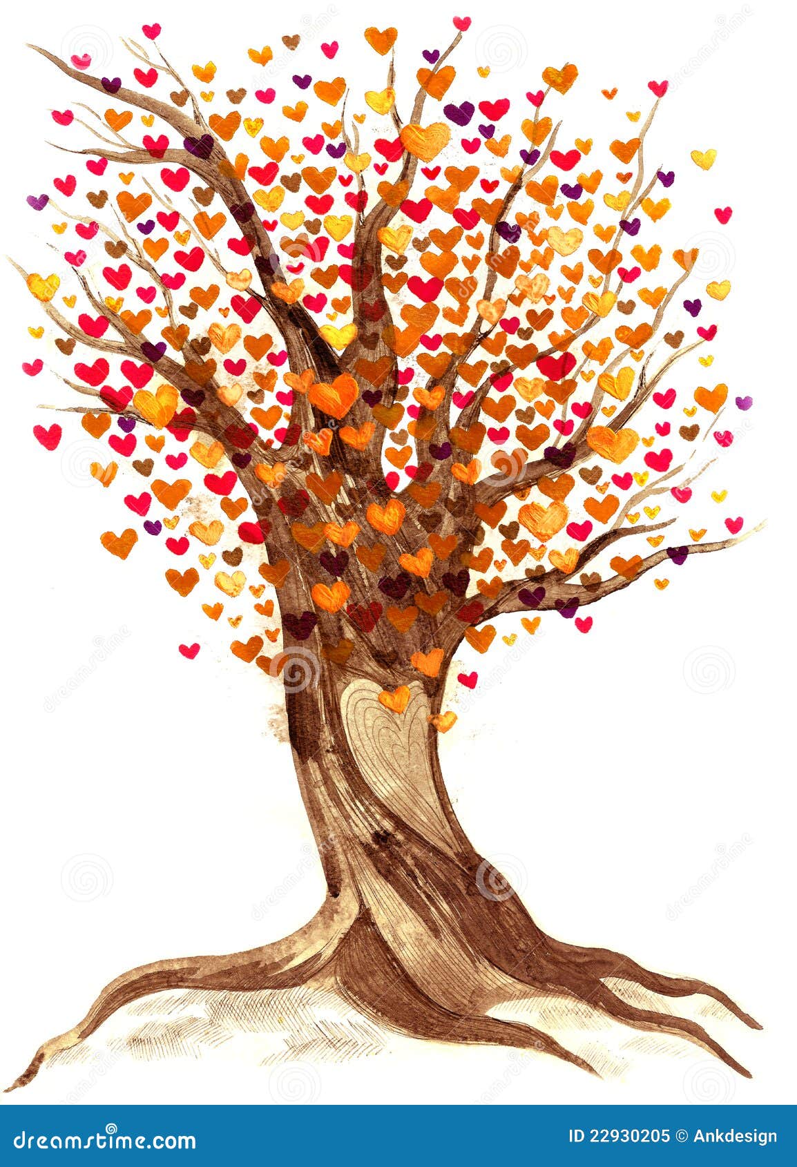 Heart tree stock illustration. Illustration of concept - 22930205