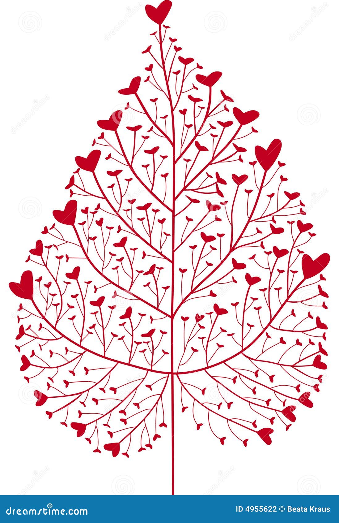 Heart tree stock vector. Illustration of greeting, natural - 4955622