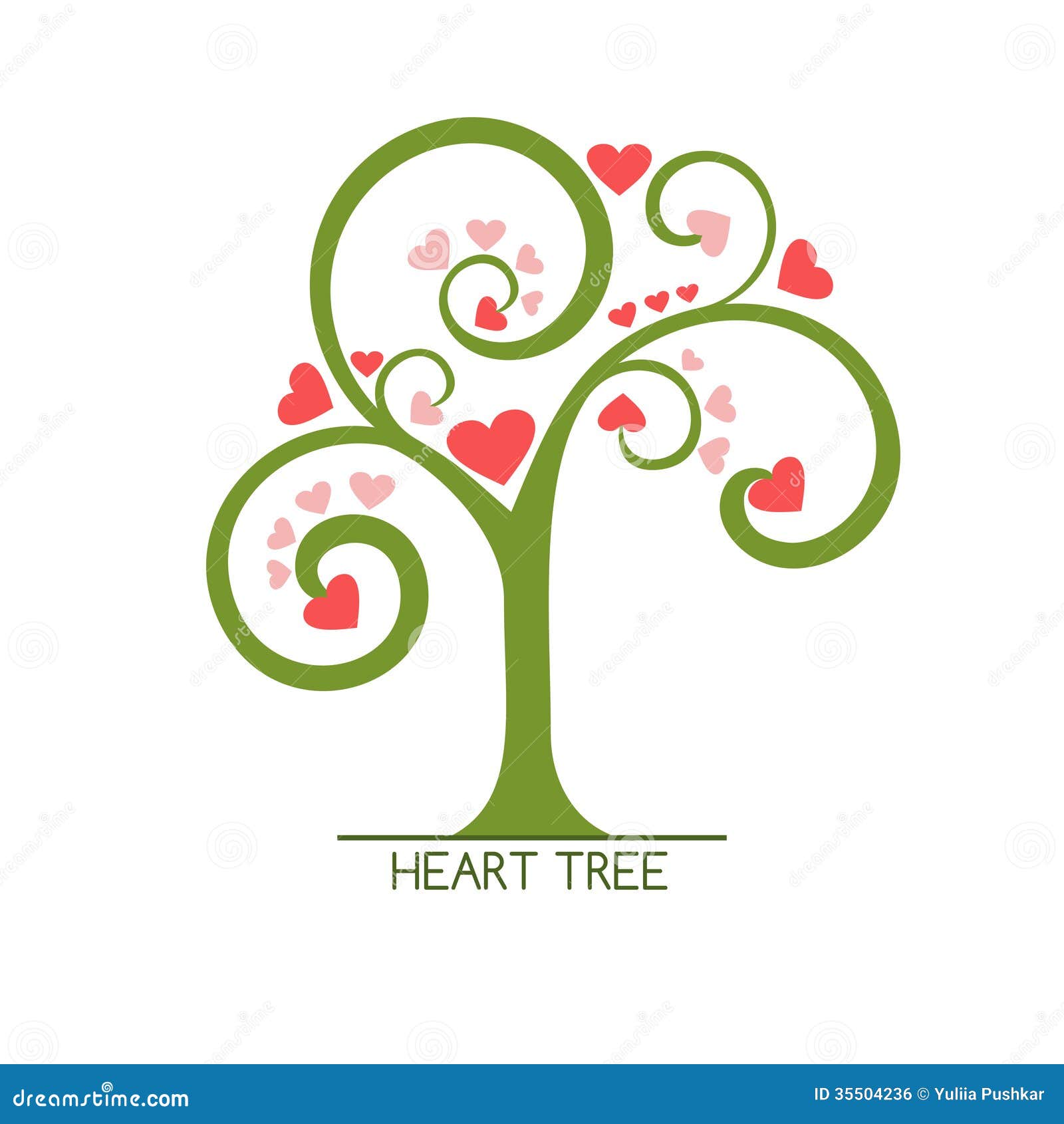 Heart tree stock vector. Illustration of ornate, abstract - 35504236