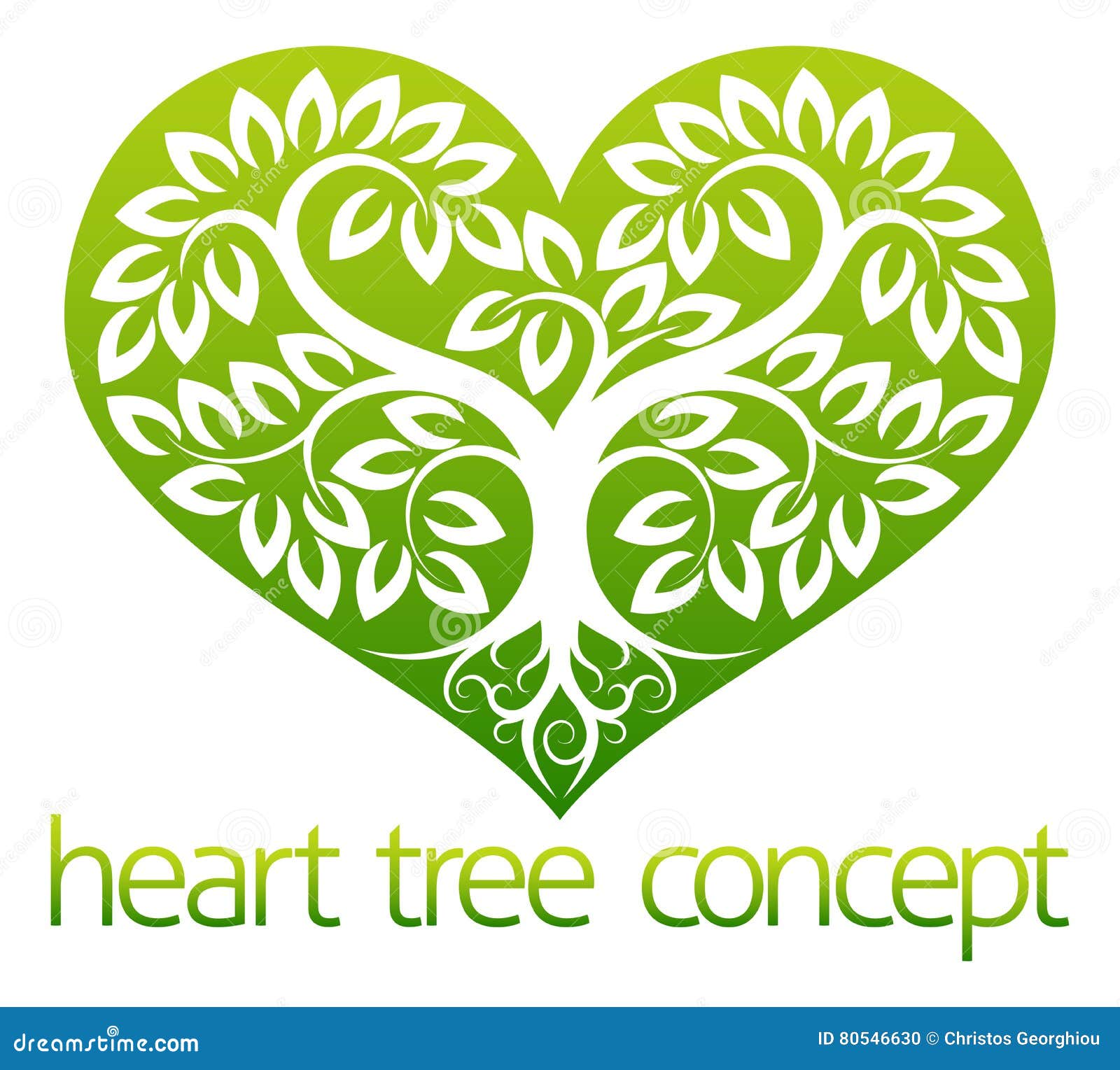 Heart Tree stock vector. Illustration of life, clipart - 80546630