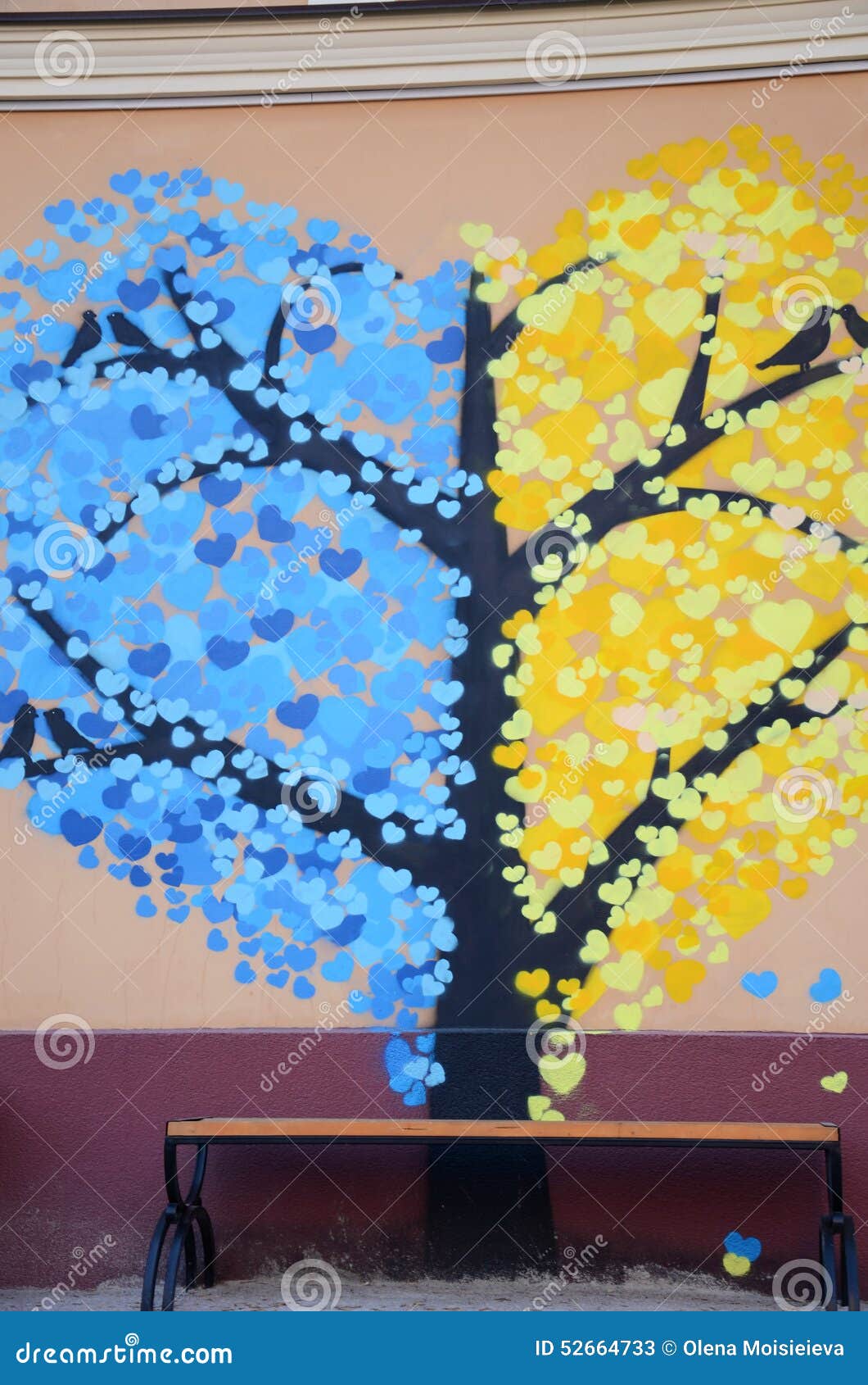 Heart tree stock image. Image of painted, pattern, surface - 52664733
