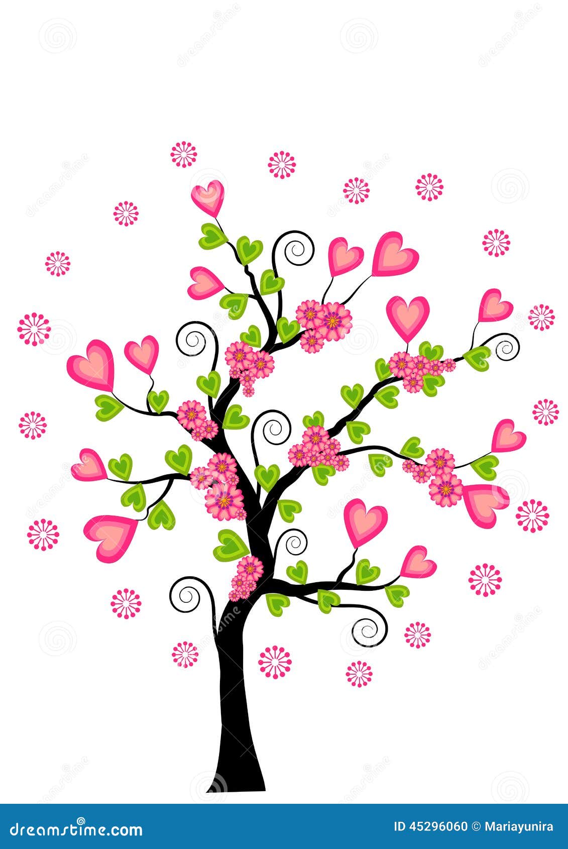 Heart Tree stock vector. Illustration of heart, beautiful - 45296060