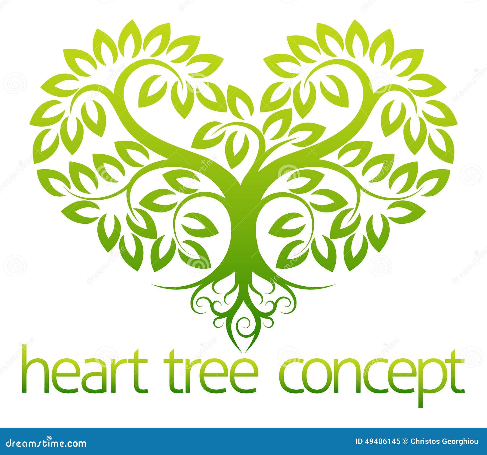 Heart tree concept stock vector. Illustration of concept - 49406145