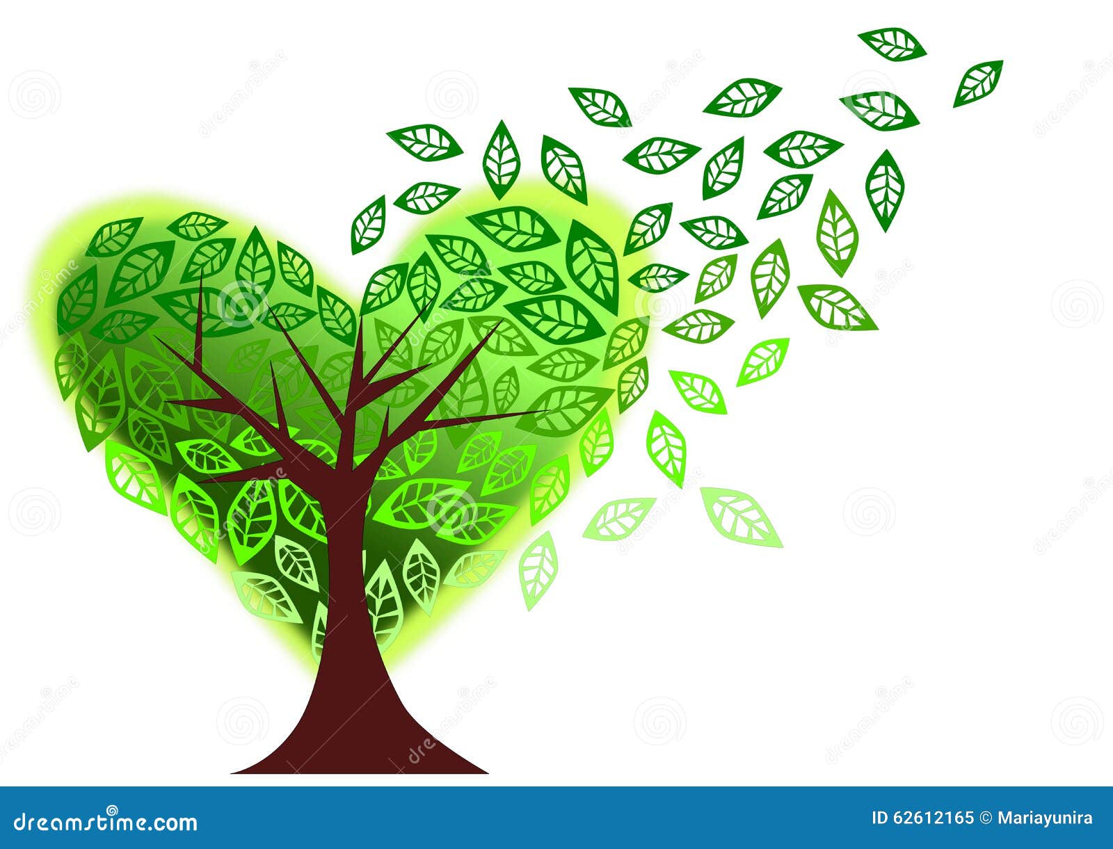 Heart Tree stock illustration. Illustration of green - 62612165