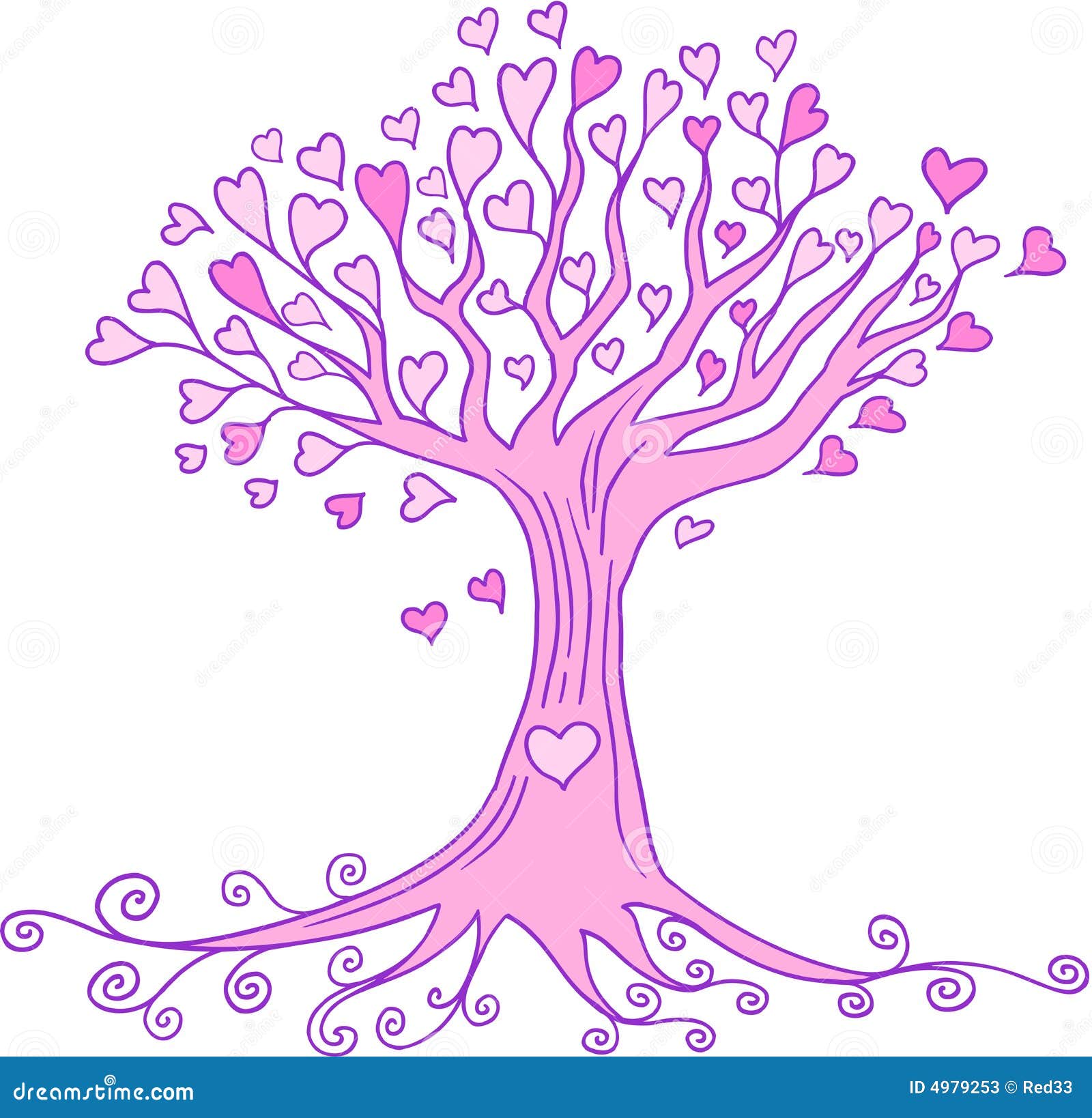 Heart Tree Vector stock illustration. Illustration of tree - 4979253