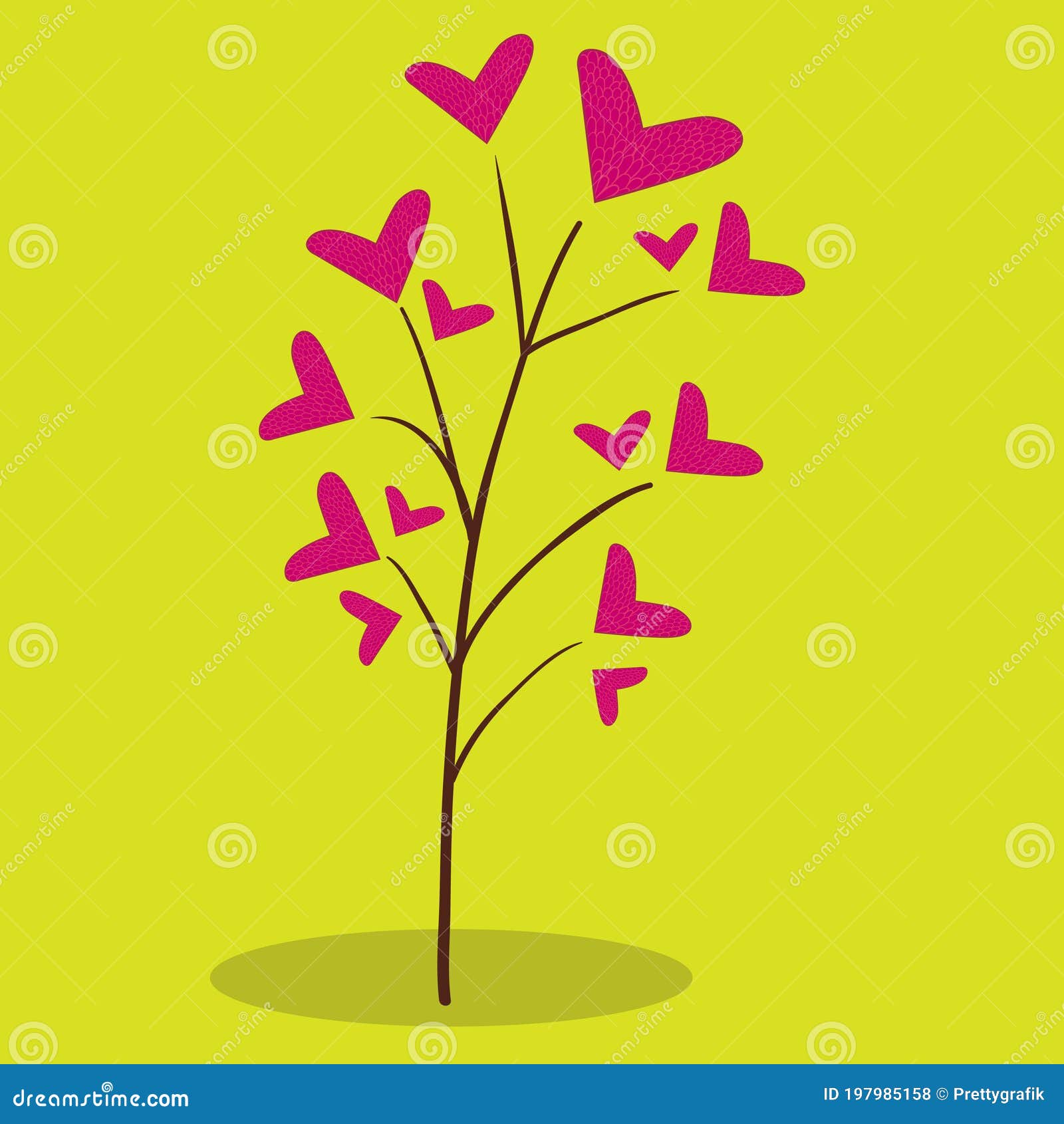 Heart tree heart 05 stock vector. Illustration of tree - 197985158