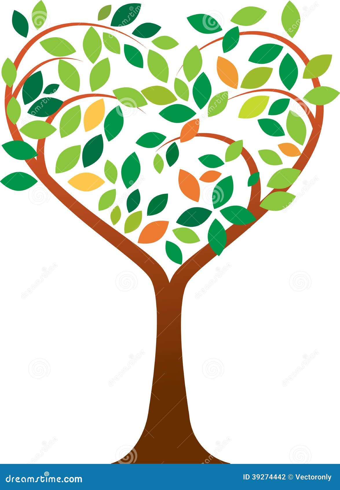 Heart tree stock vector. Illustration of energy, heart - 39274442