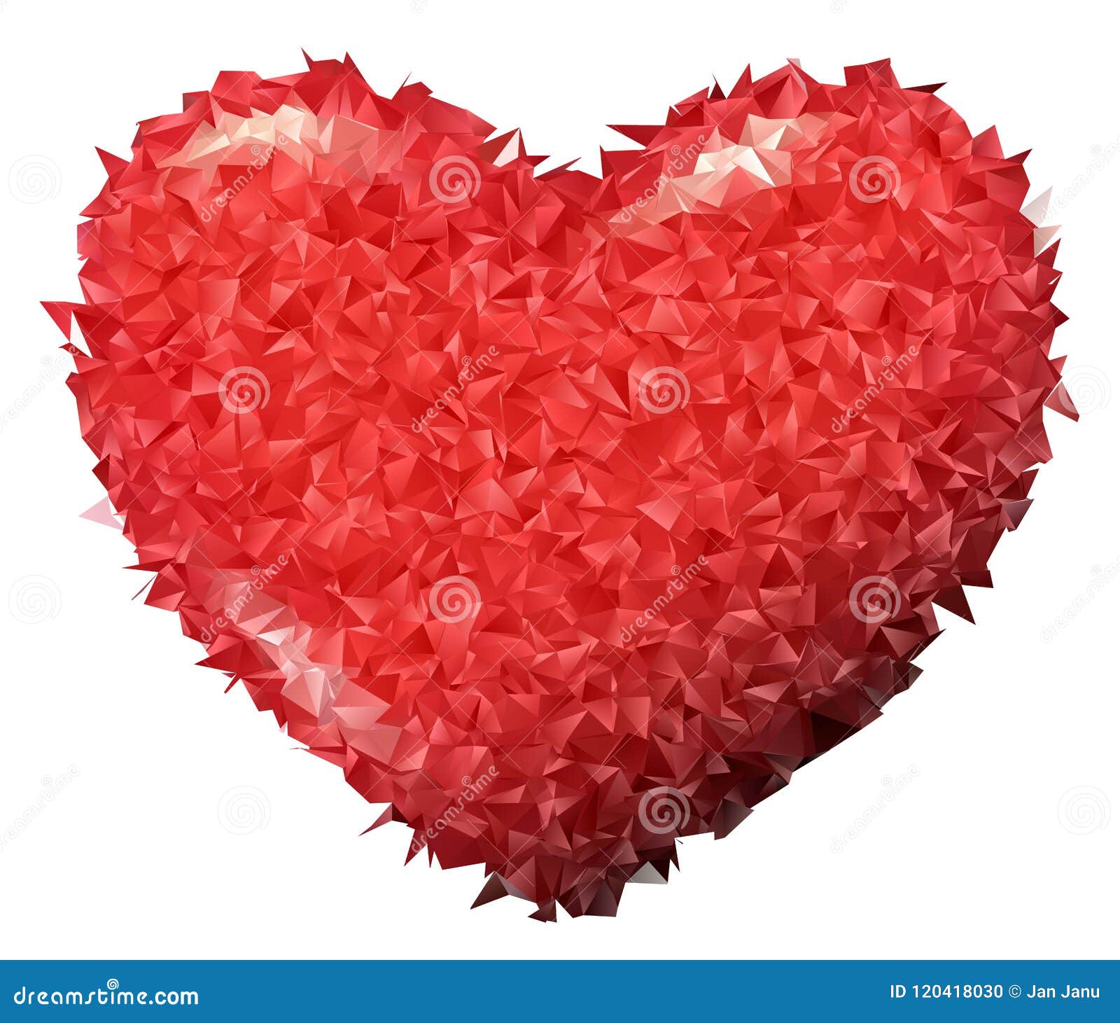 Heart in triangular design stock illustration. Illustration of ...