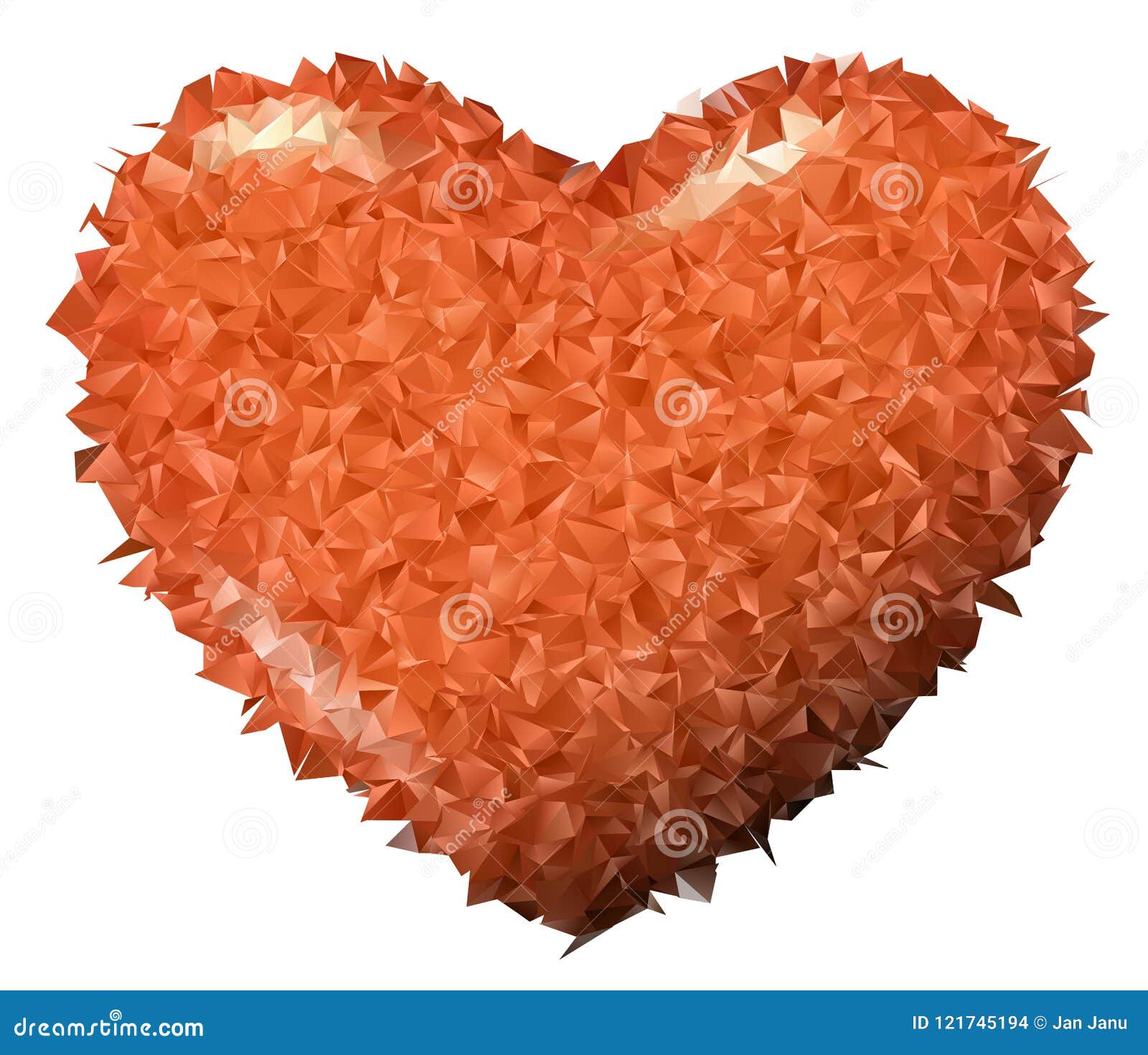 Heart in triangular design stock illustration. Illustration of ...