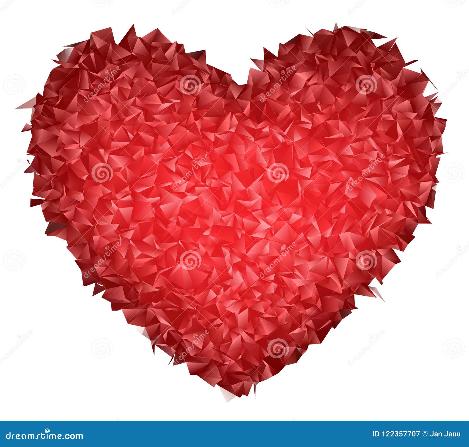 Heart in triangular design stock illustration. Illustration of card ...