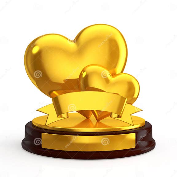 Heart trophy stock illustration. Illustration of rating - 78851142