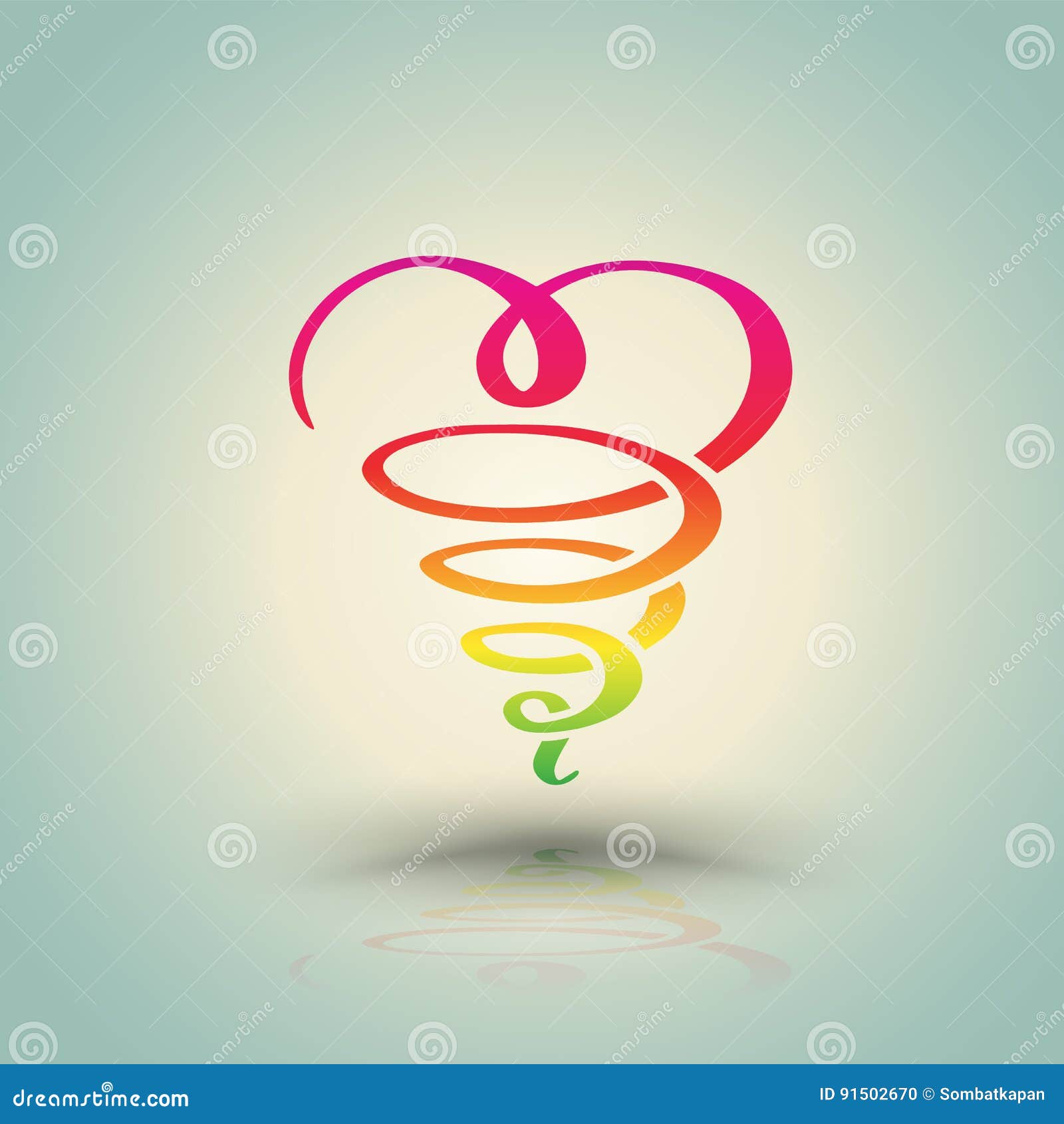 Heart twist hand draw. stock vector. Illustration of textile - 91502670
