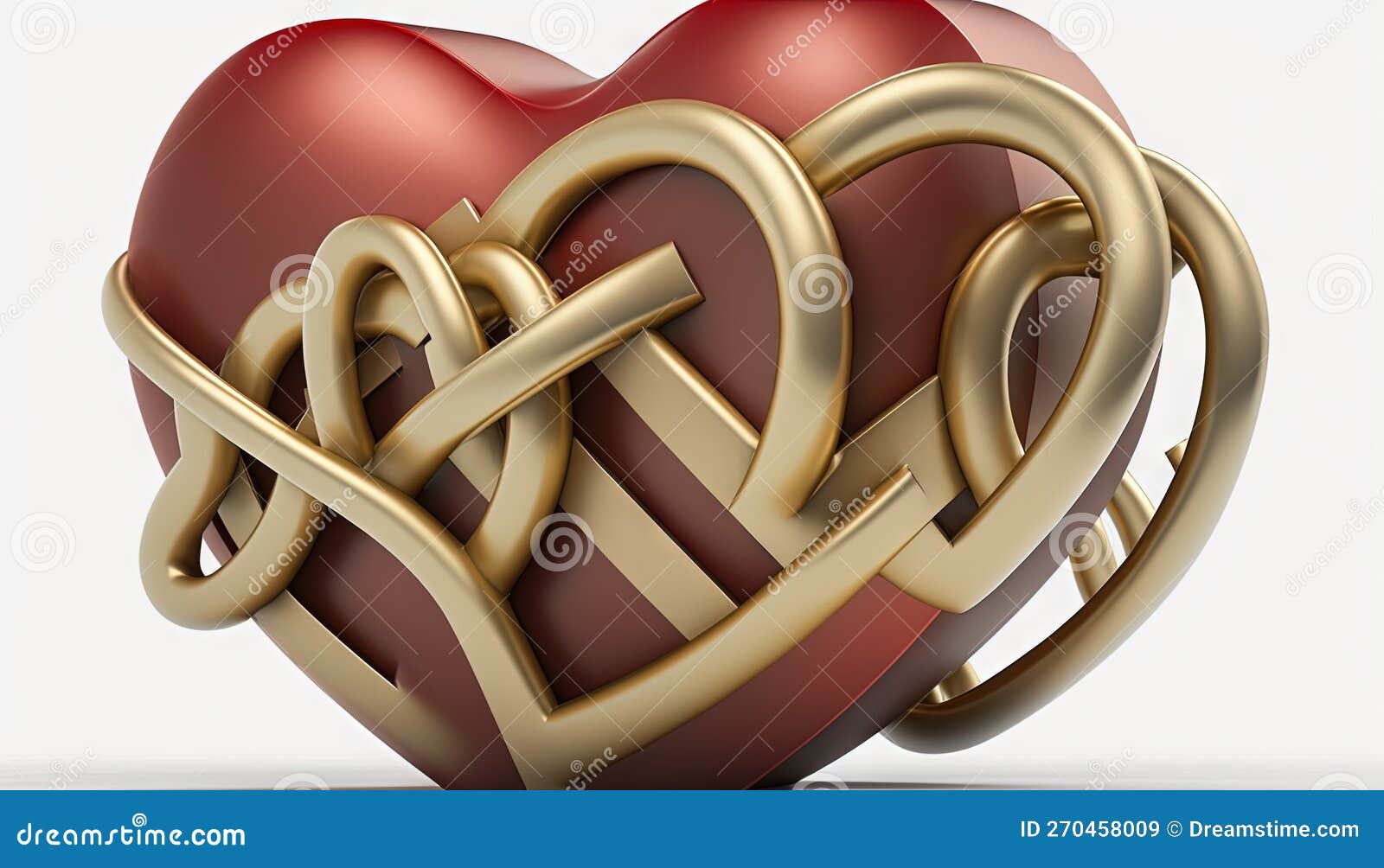 A Heart with Two Intertwined Hearts in the Middle of it. Stock ...
