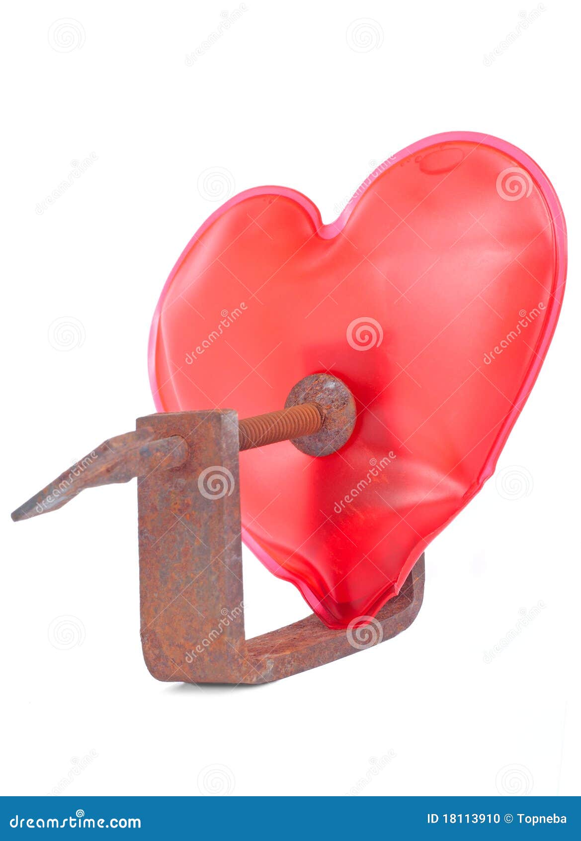 Heart under pressure stock photo. Image of squeezed, white - 18113910