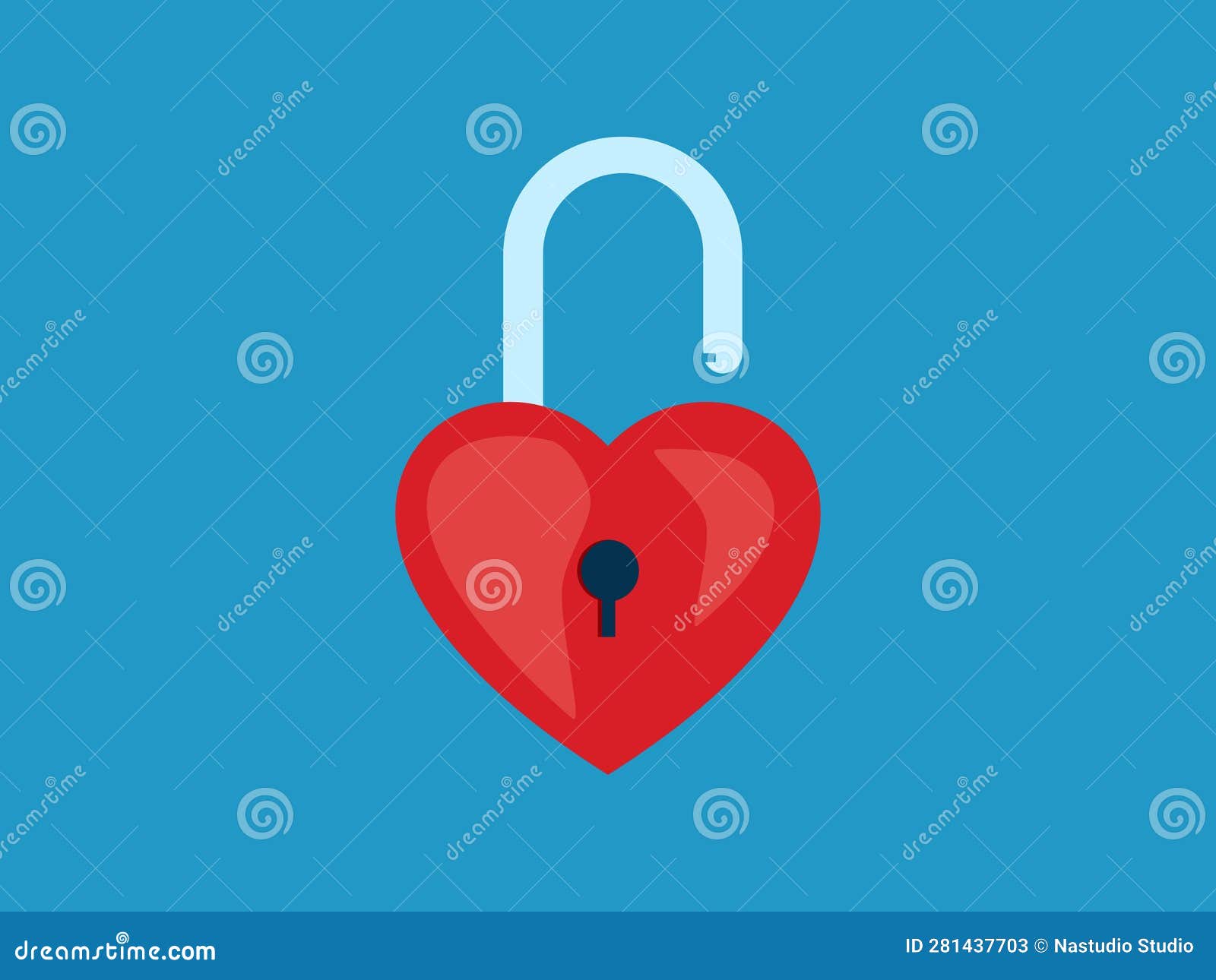 Heart Unlock Icon. Business Openness Stock Vector - Illustration of ...