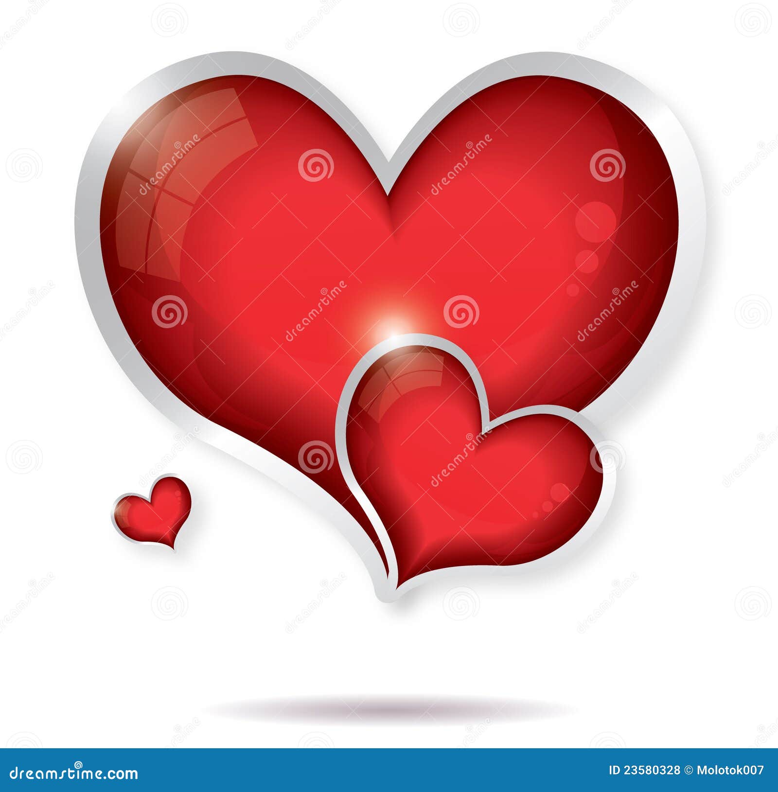 Heart vector stock vector. Illustration of abstract, shadow - 23580328