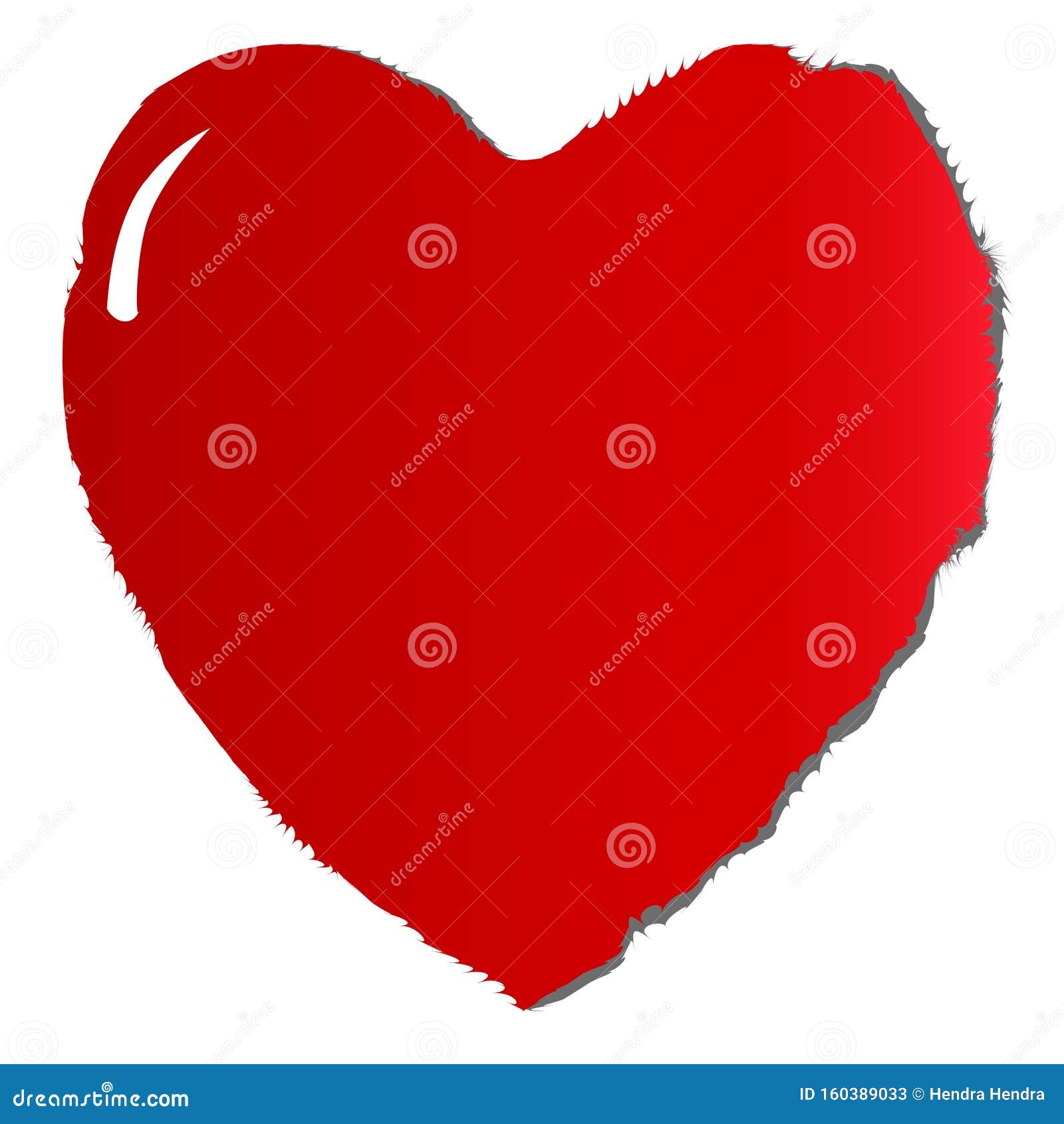 Heart Vector with a Bright Red Color Stock Vector - Illustration of ...