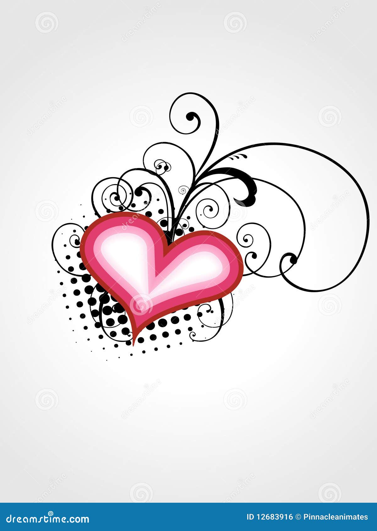 Heart Vector design art stock vector. Illustration of floral - 12683916