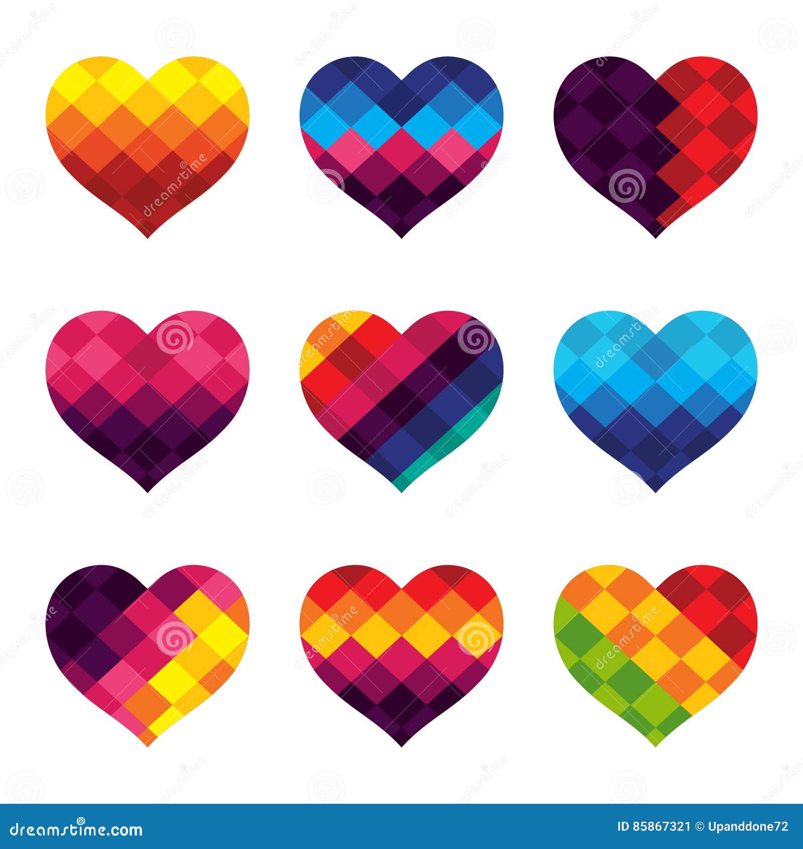 Heart Vector Design with Colorful Design Concept Stock Vector ...