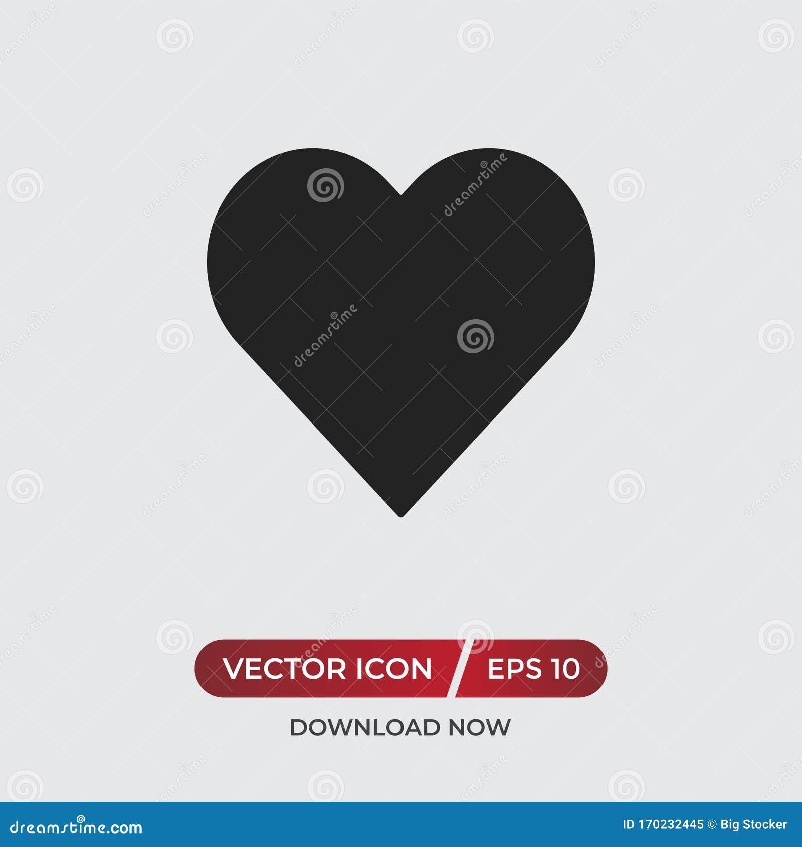 Heart Vector Icon in Modern Design Style for Web Site and Mobile App ...