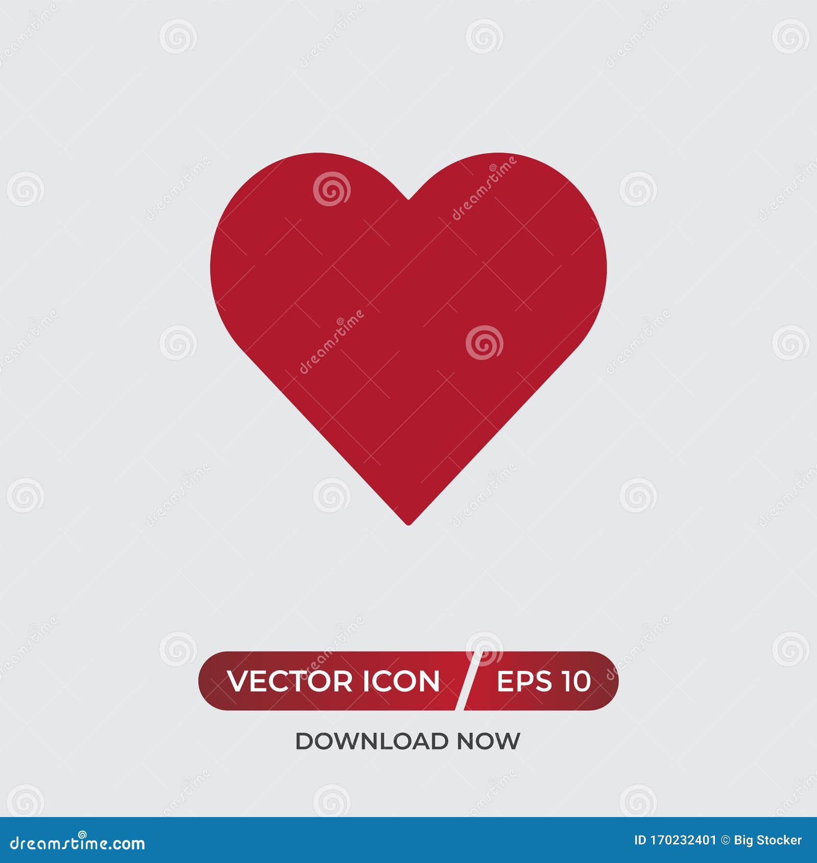 Heart Vector Icon in Modern Design Style for Web Site and Mobile App ...
