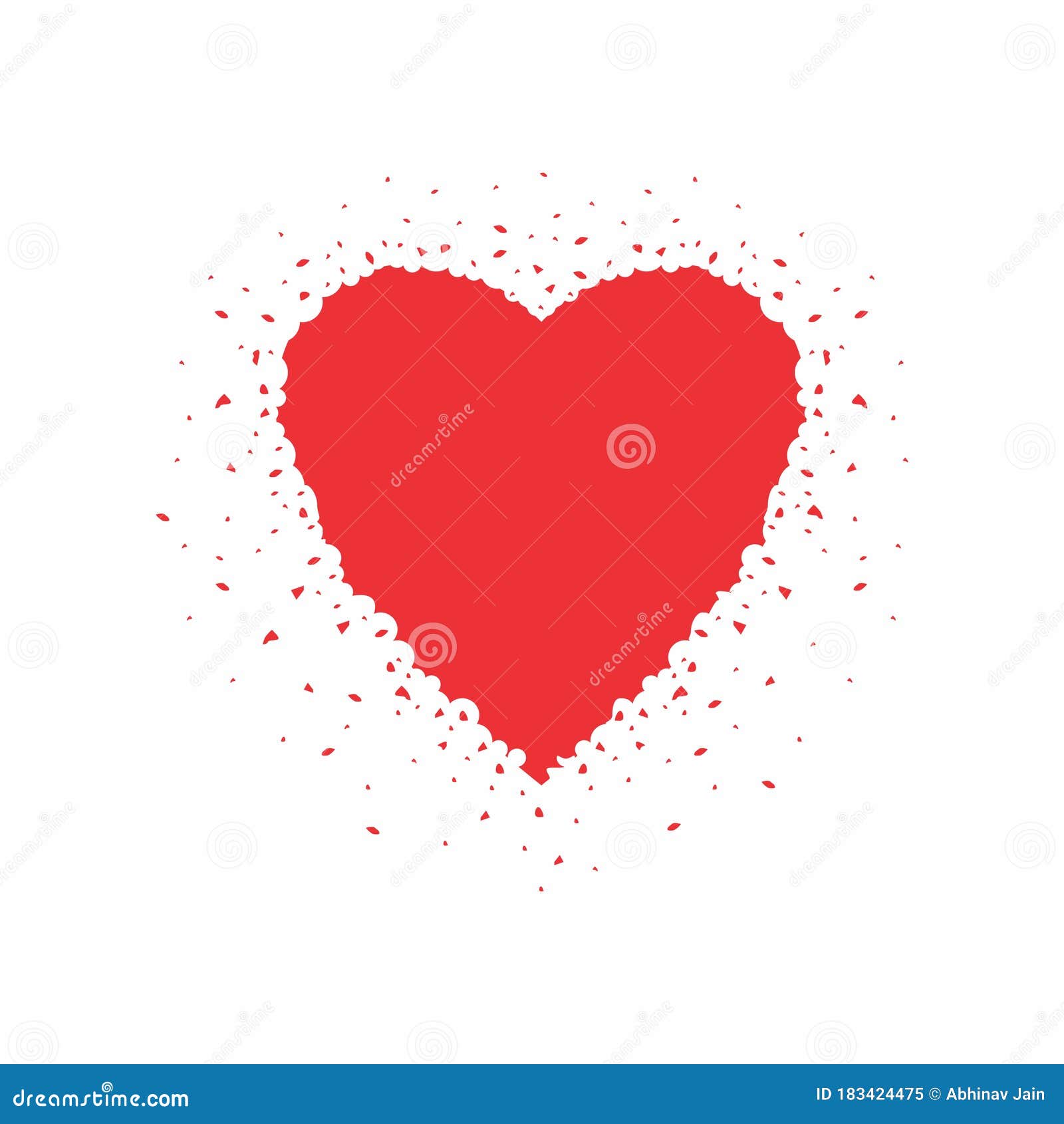 Heart Scattered in Particles from Edges in Vector Flat Design ...