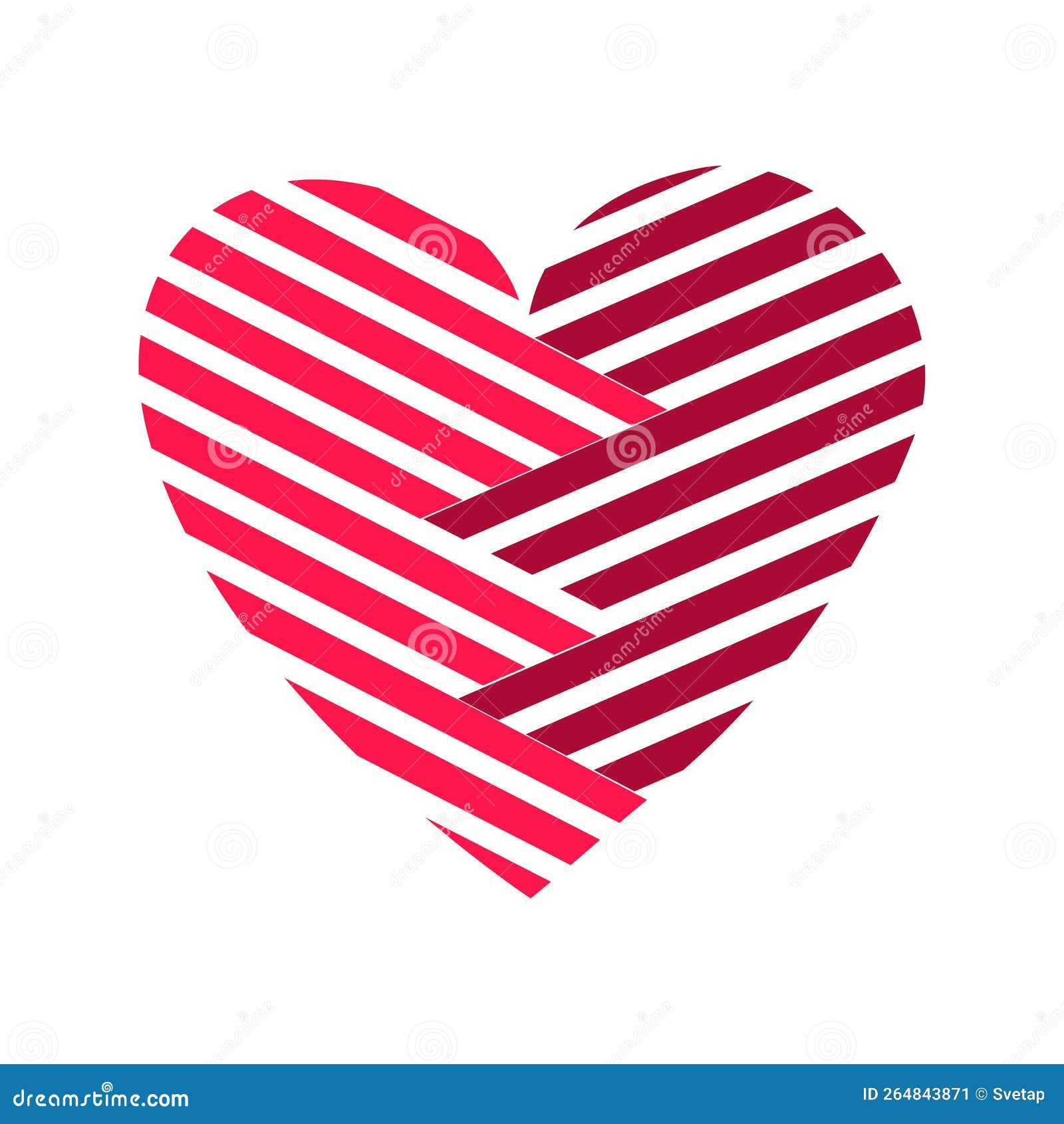 Heart Vector Logo. Line Art, Gradient and Flat Design Puzzle Stock ...