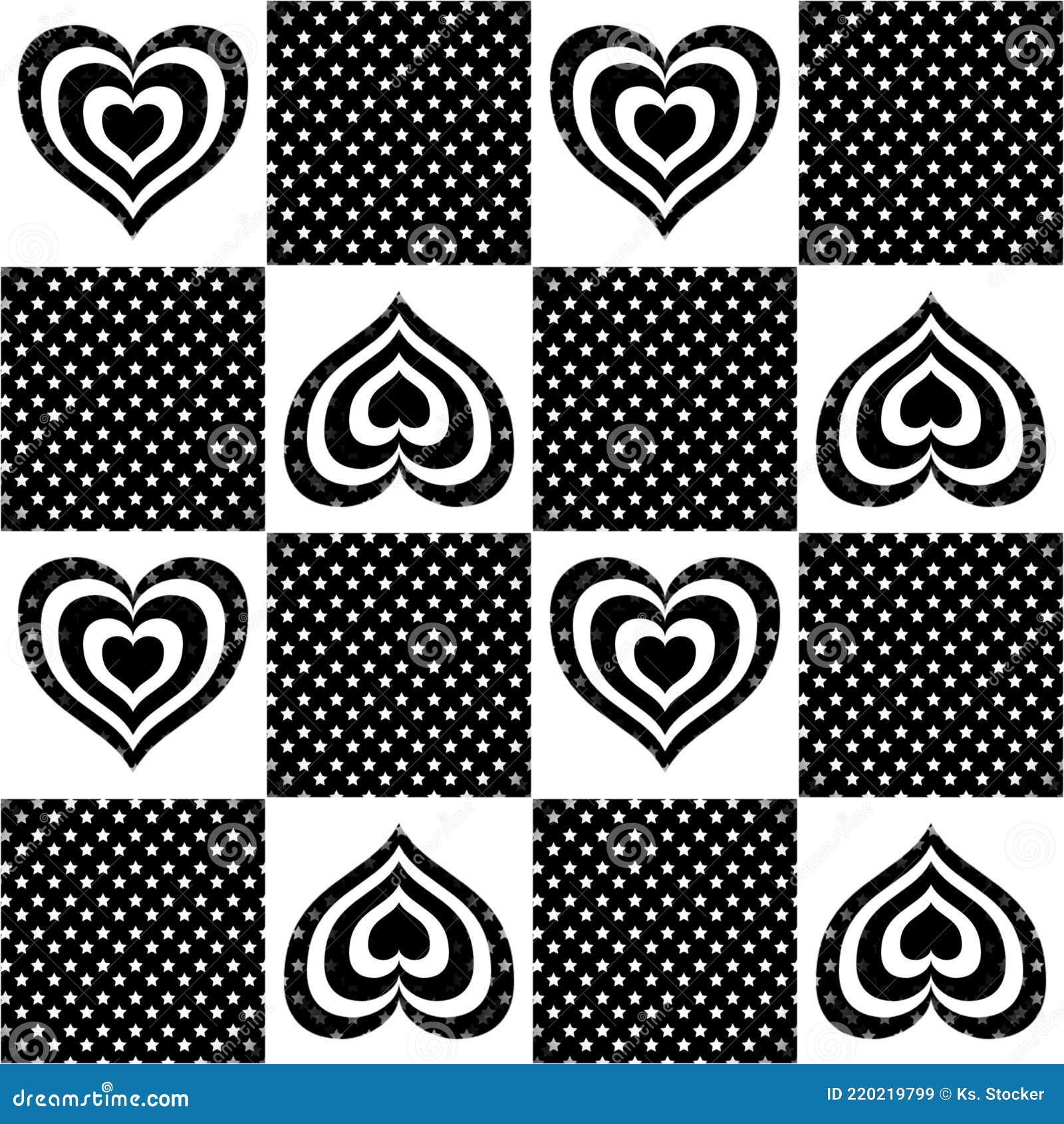 Heart Vector - Seamless Vector Background Illustration Pattern Heart ...