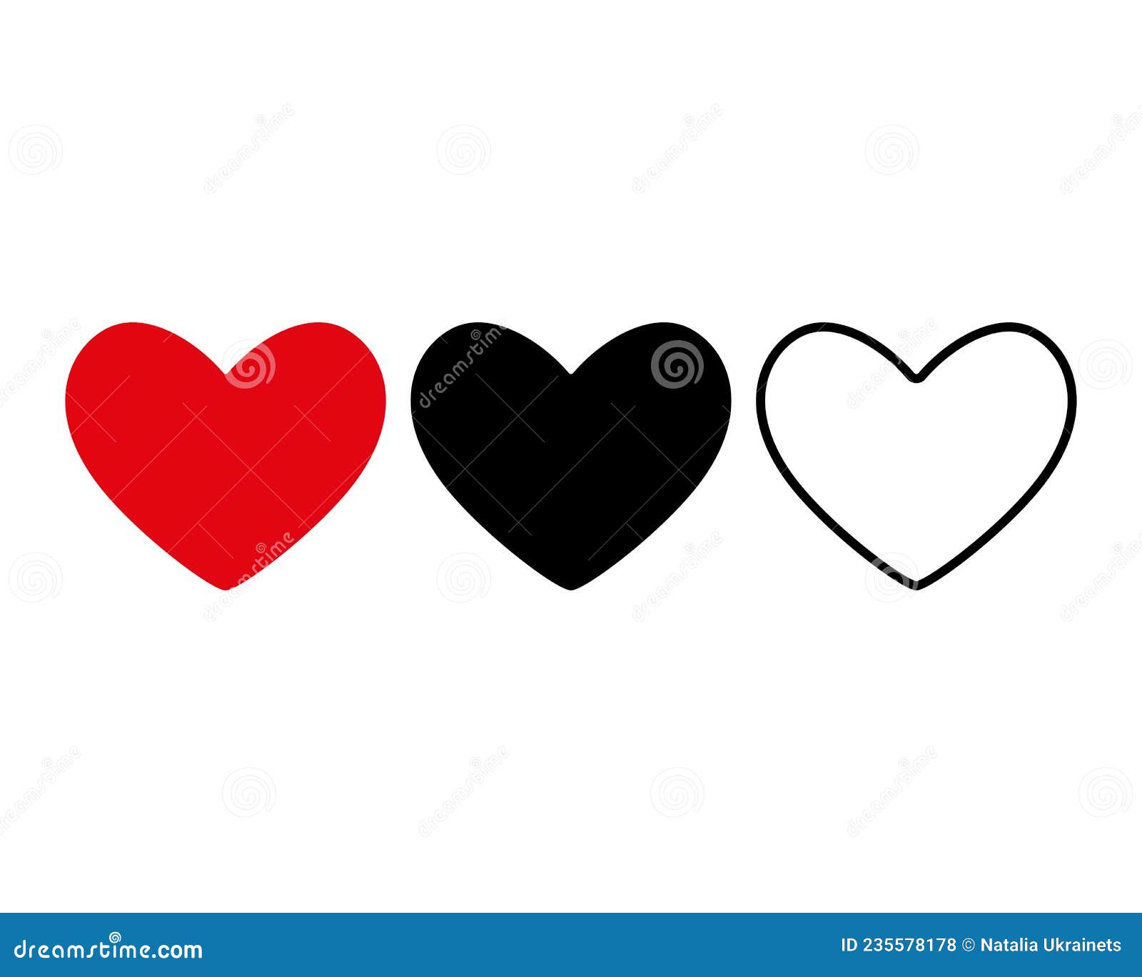 Heart Vector Shape Love Icon Stock Vector - Illustration of sign, love ...