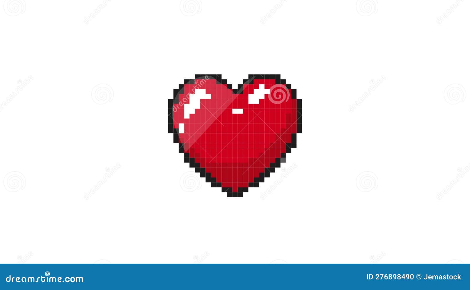 Heart Video Game Pixelated Animation Stock Footage - Video of digital ...