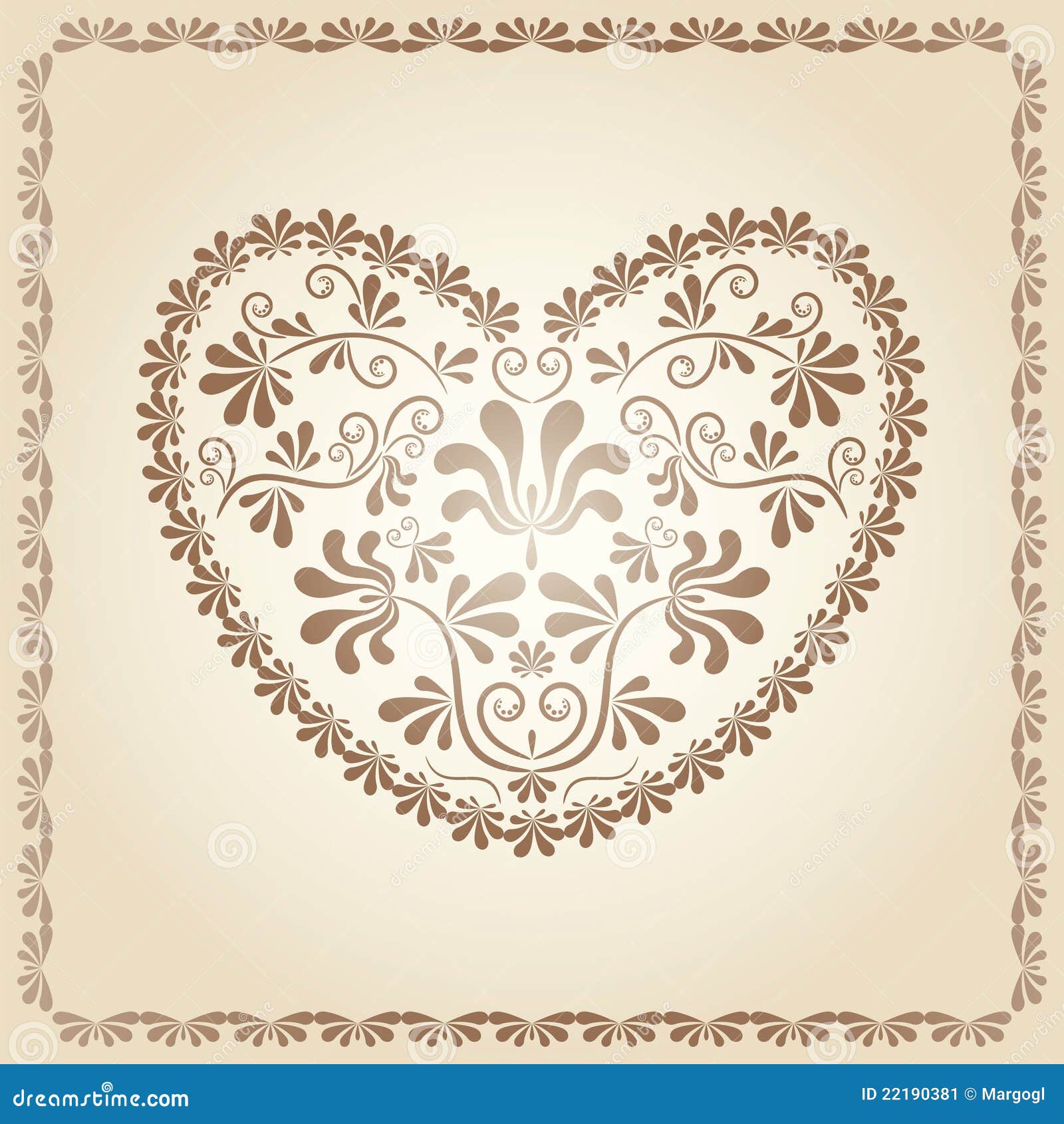 Heart. Vintage Design Element Stock Vector - Illustration of border ...