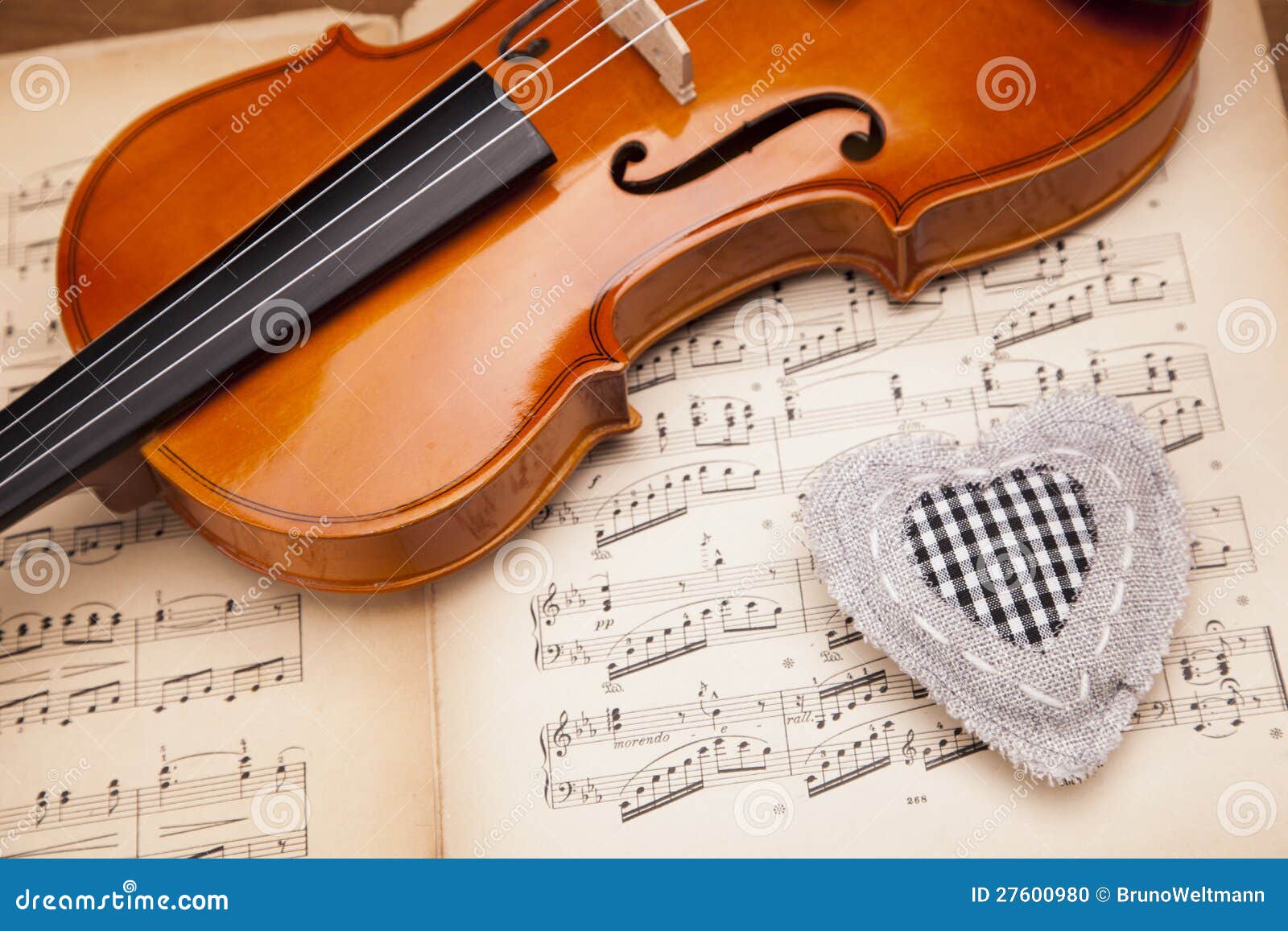 Heart and violin! stock photo. Image of style, sound - 27600980