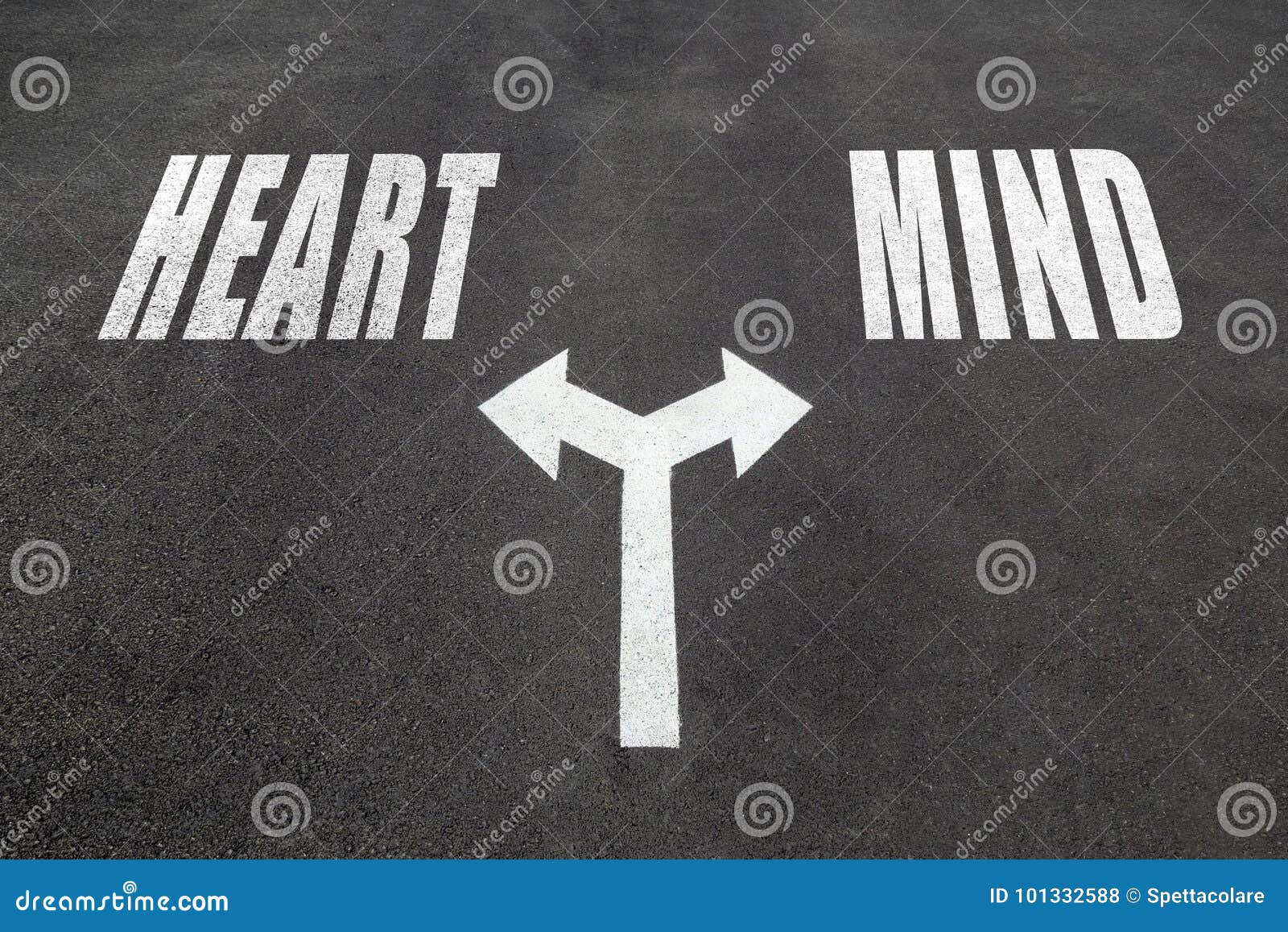 Heart Vs Mind Choice Concept Stock Photo - Image of hope, negative ...
