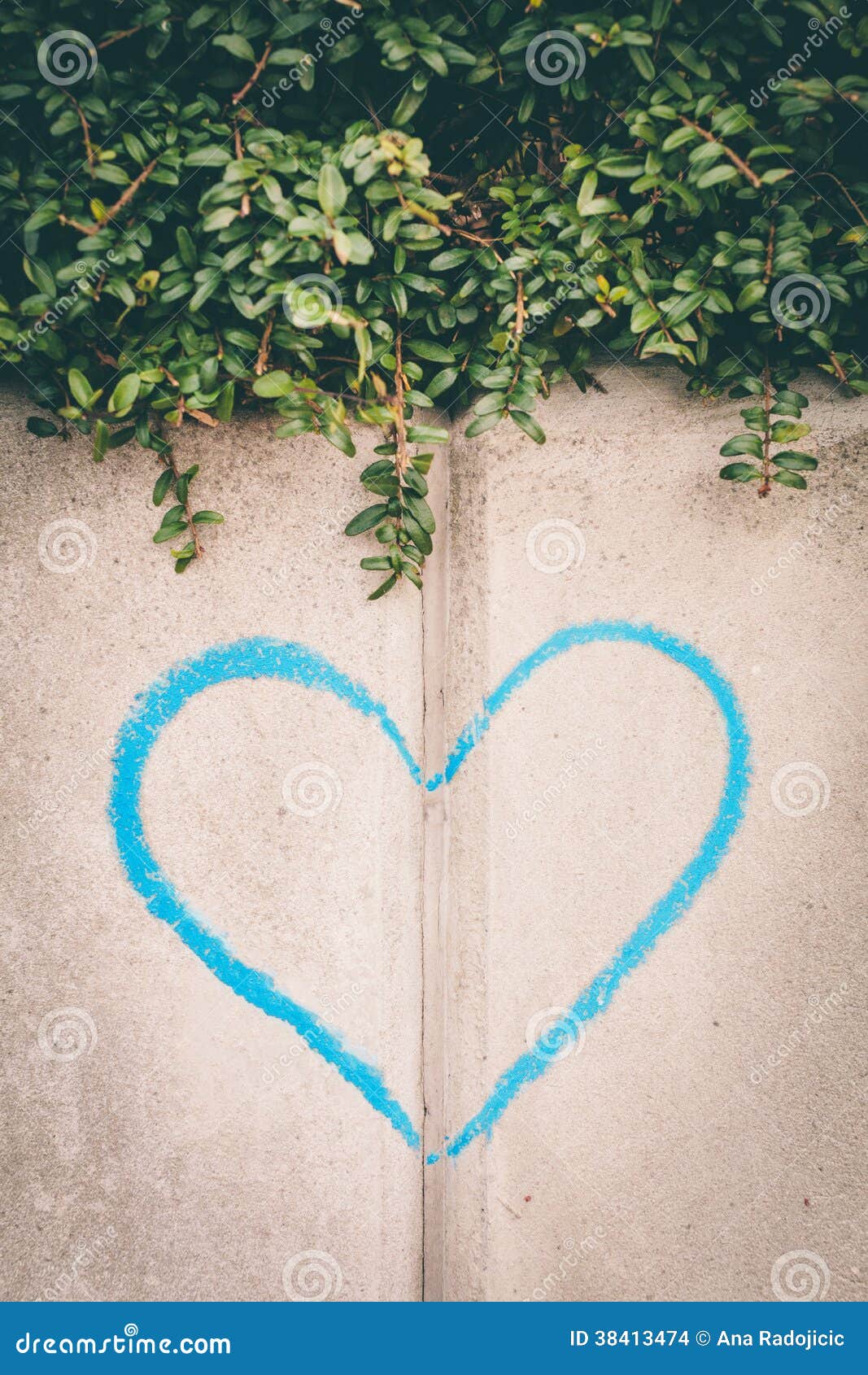 Heart on the wall stock photo. Image of message, design - 38413474